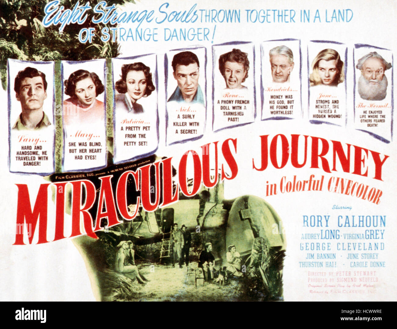 MIRACULOUS JOURNEY, l-r: Rory Calhoun, Audrey Long, Virginia Grey, Jim ...