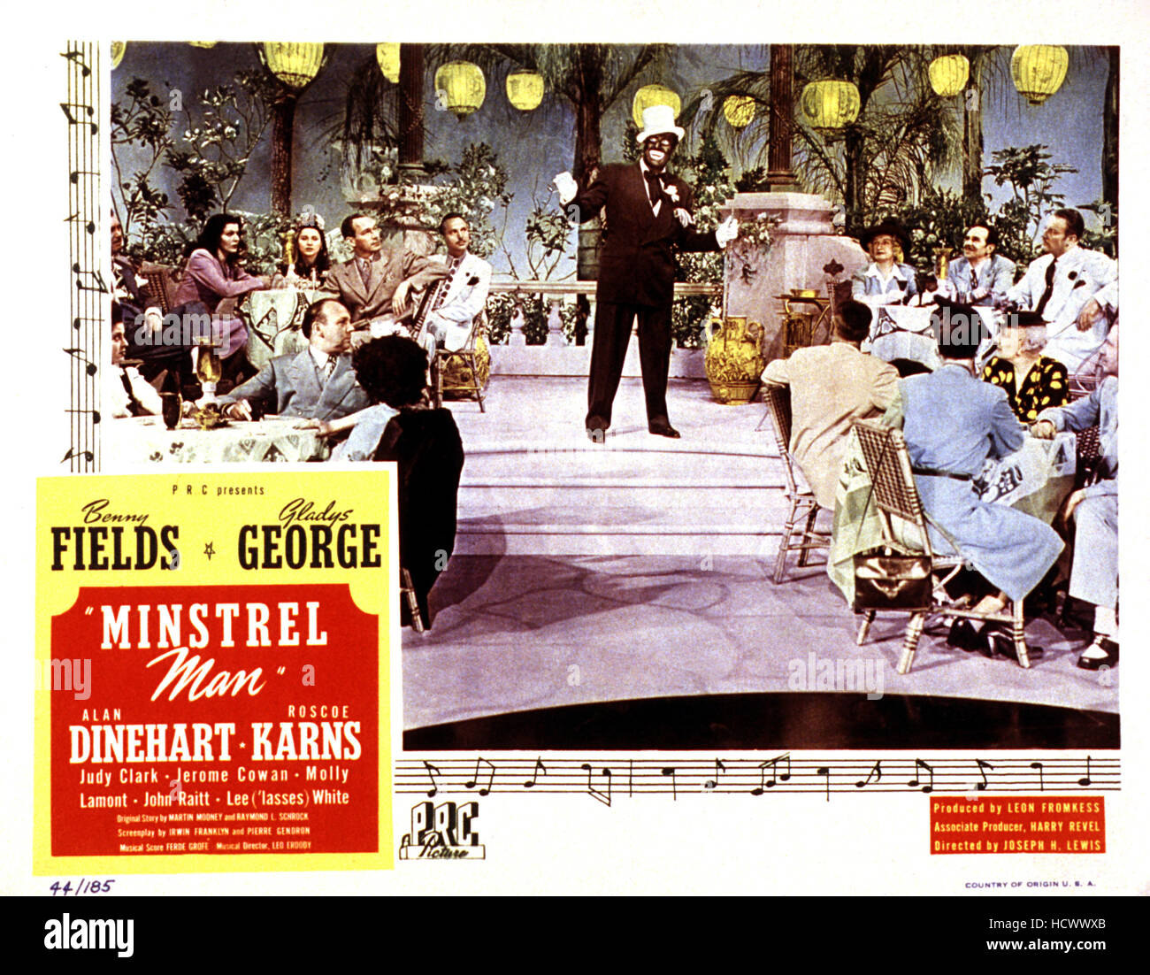 MINSTREL MAN, center performing in blackface: Benny Fields, 1944 Stock ...