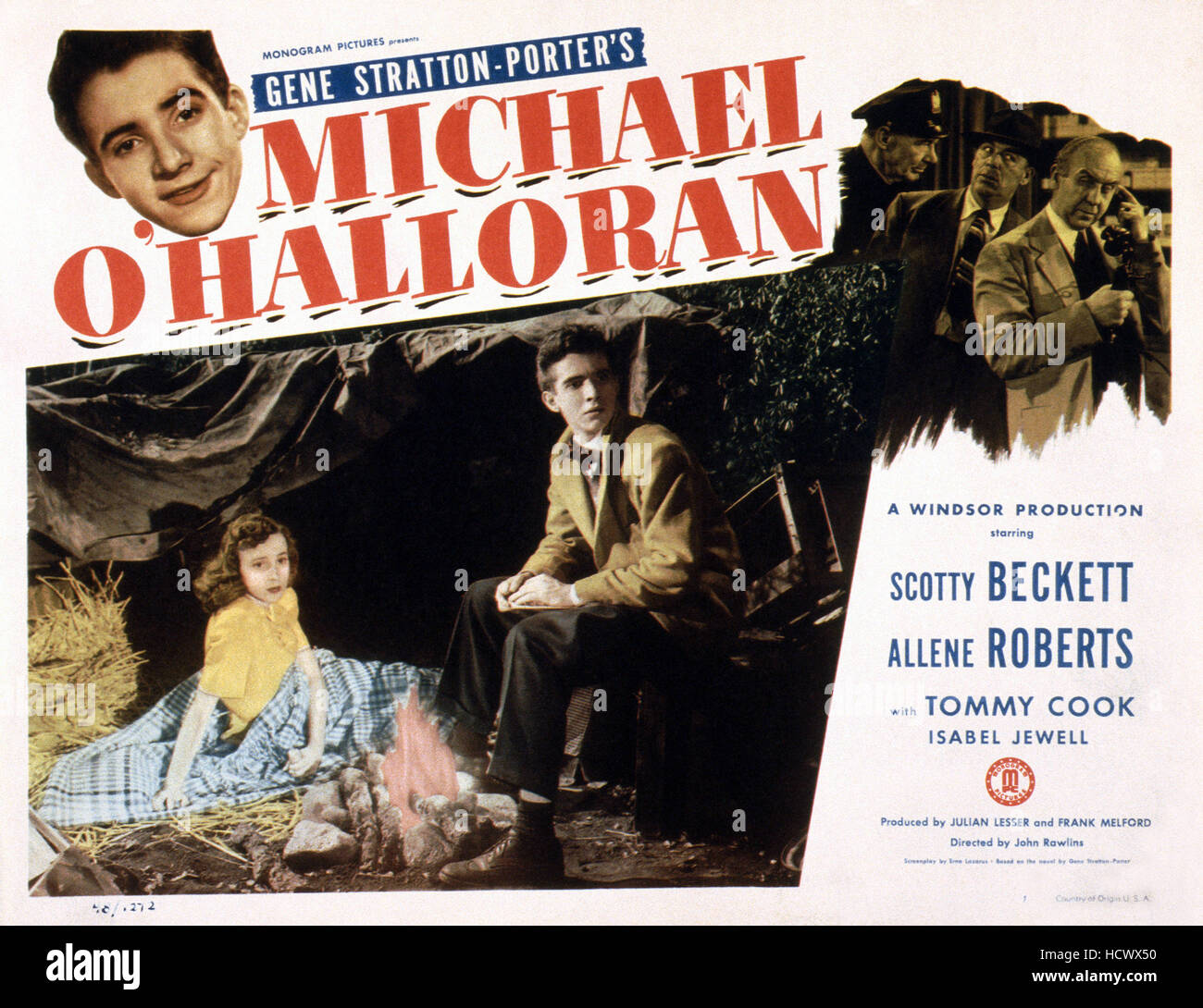 MICHAEL O'HALLORAN, US lobbycard, from left: Allene Roberts, Scotty ...