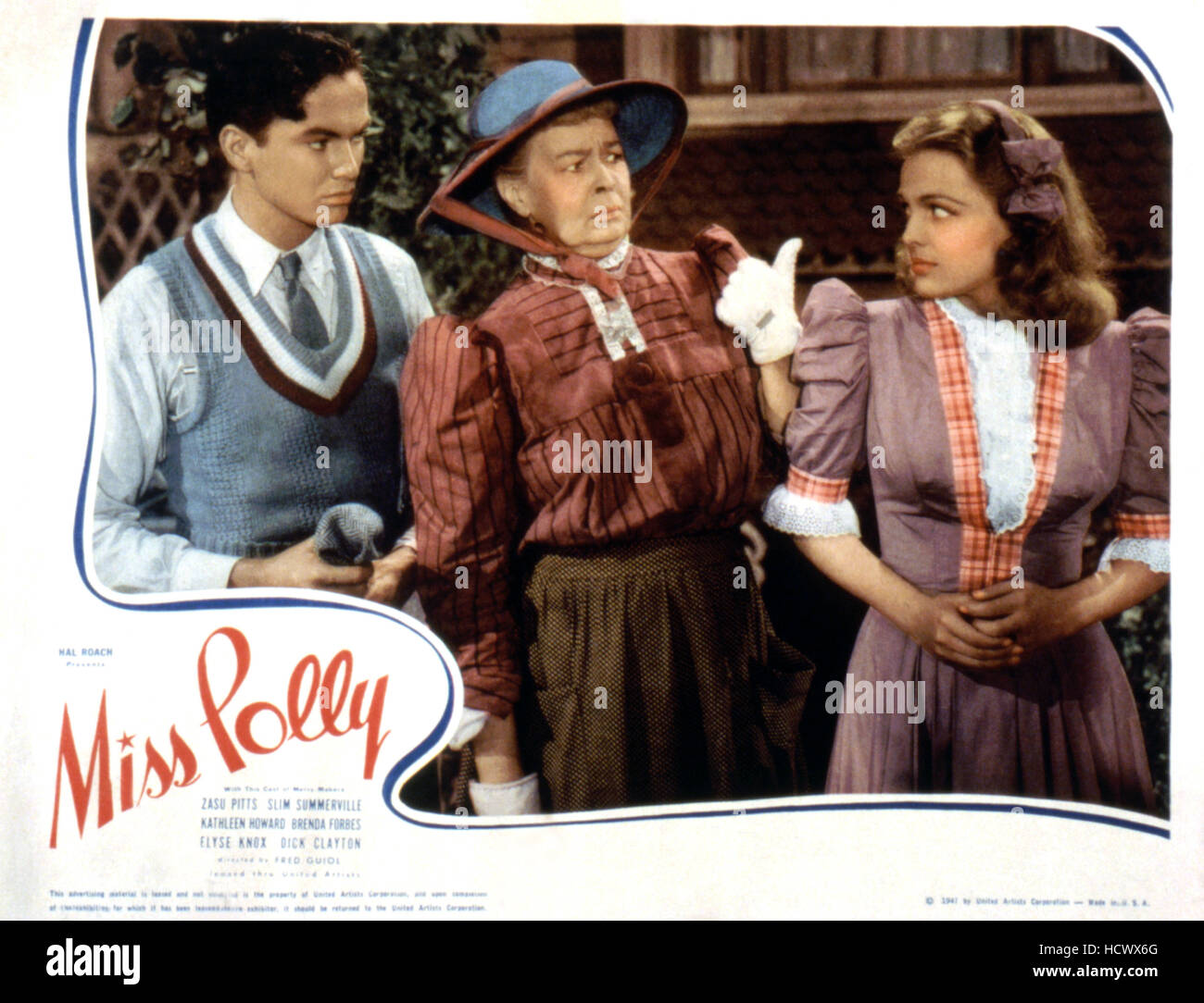 MISS POLLY, Dick Clayton, Kathleen Howard, Elyse Knox, 1941 Stock Photo ...