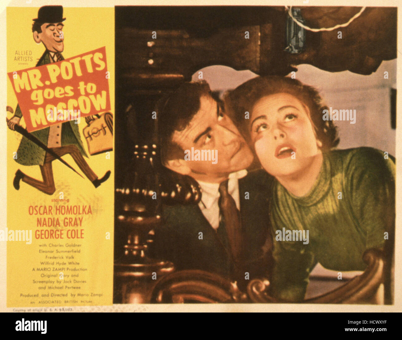 Mr Potts Goes To Moscow Aka Top Secret Us Lobbycard From Left George Cole Nadia Gray