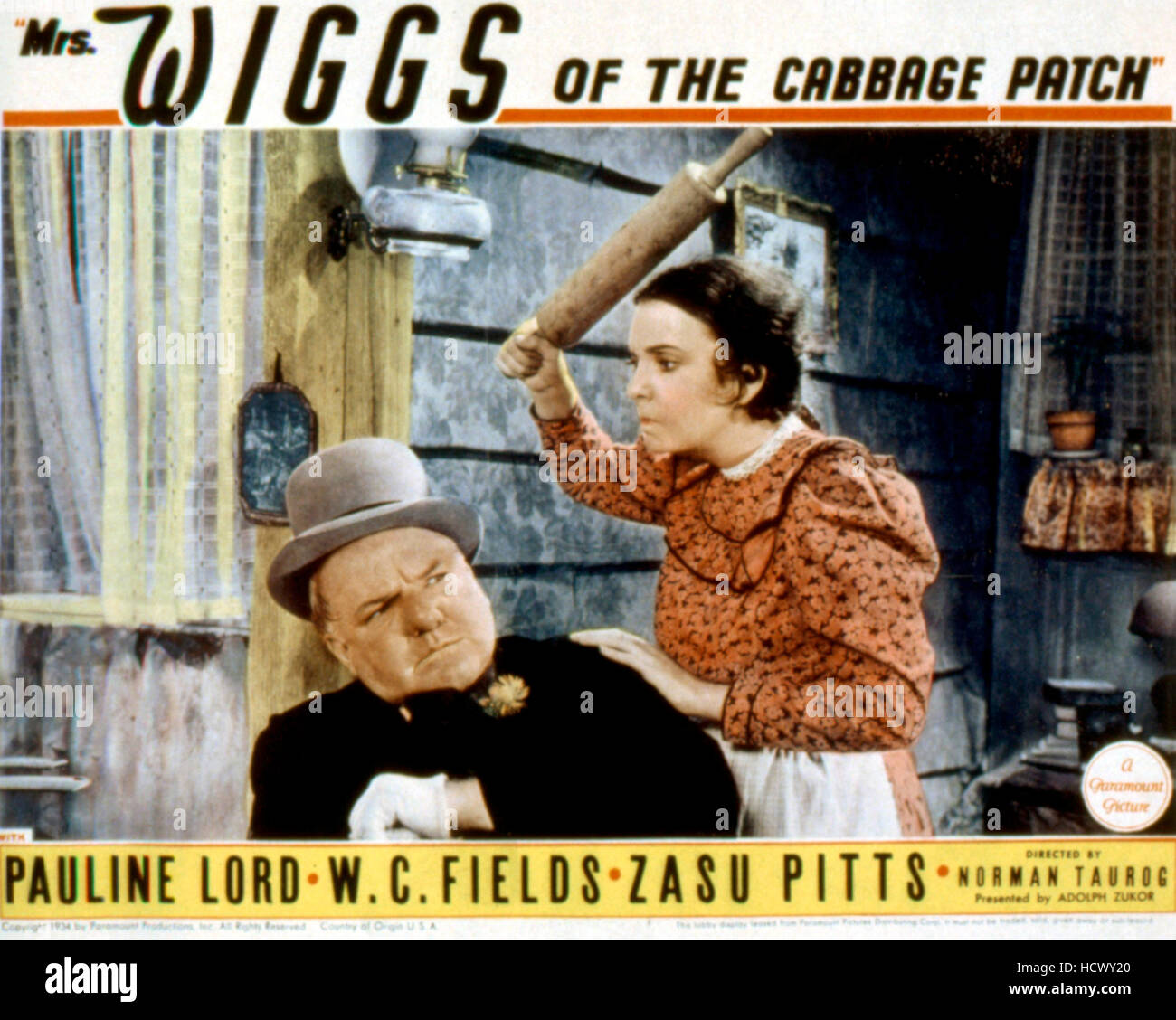 MRS. WIGGS OF THE CABBAGE PATCH, W.C. Fields, ZaSu Pitts, 1934 Stock ...