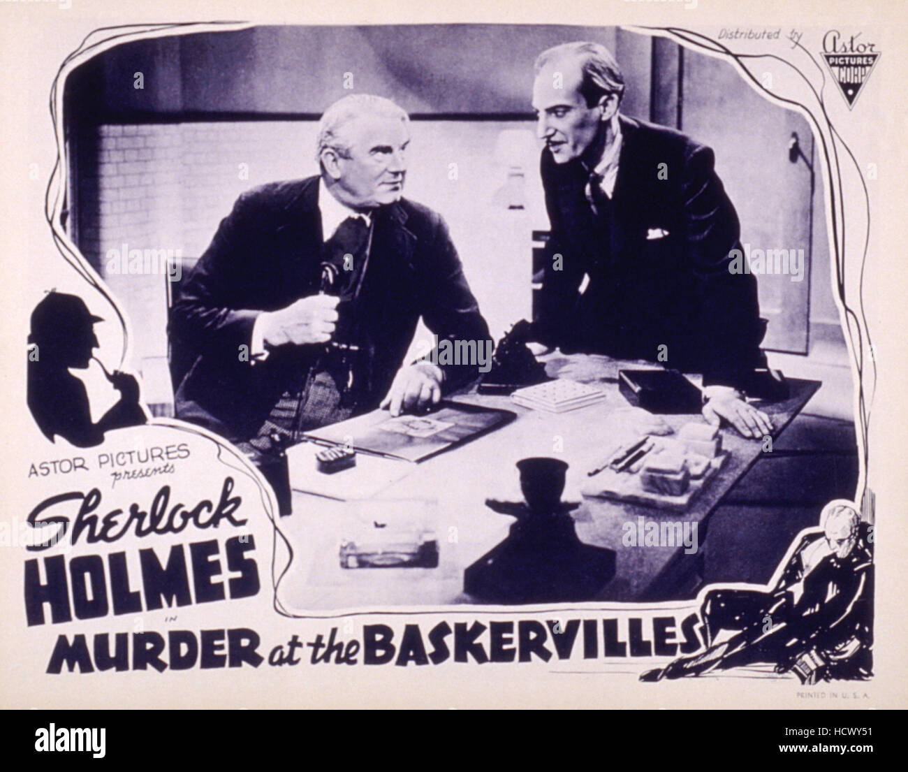 SILVER BLAZE, (aka MURDER AT THE BASKERVILLES), Lyn Harding, Arthur Goullet, 1937 Stock Photo ...