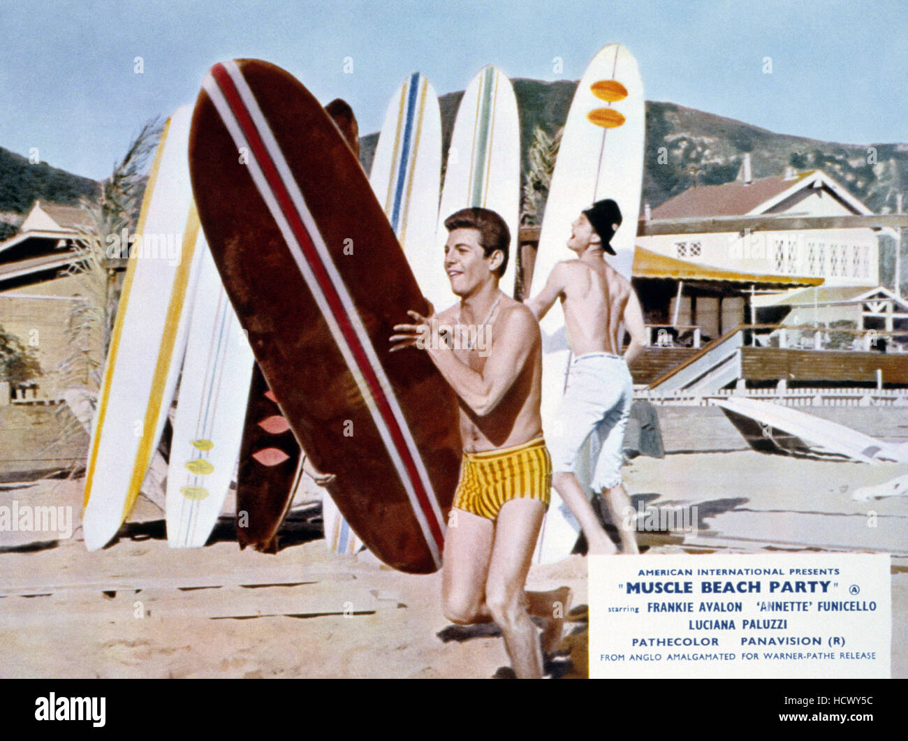 MUSCLE BEACH PARTY, Frankie Avalon (front), Jody McCrea, 1964 Stock ...