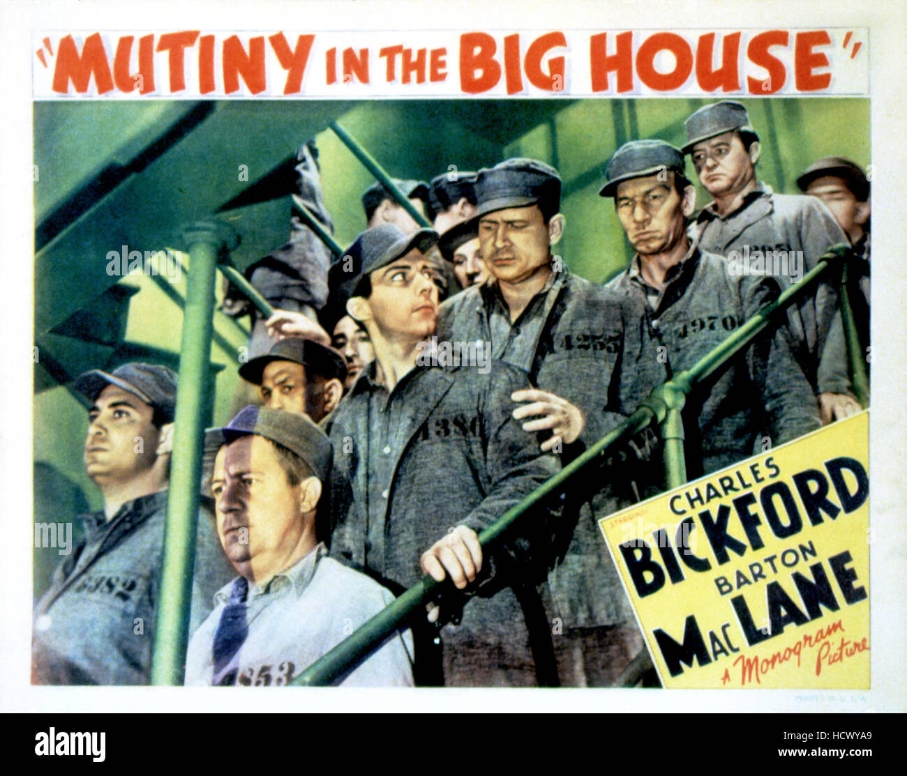 MUTINY IN THE BIG HOUSE, Dennis Moore, Barton MacLane (center, putting ...