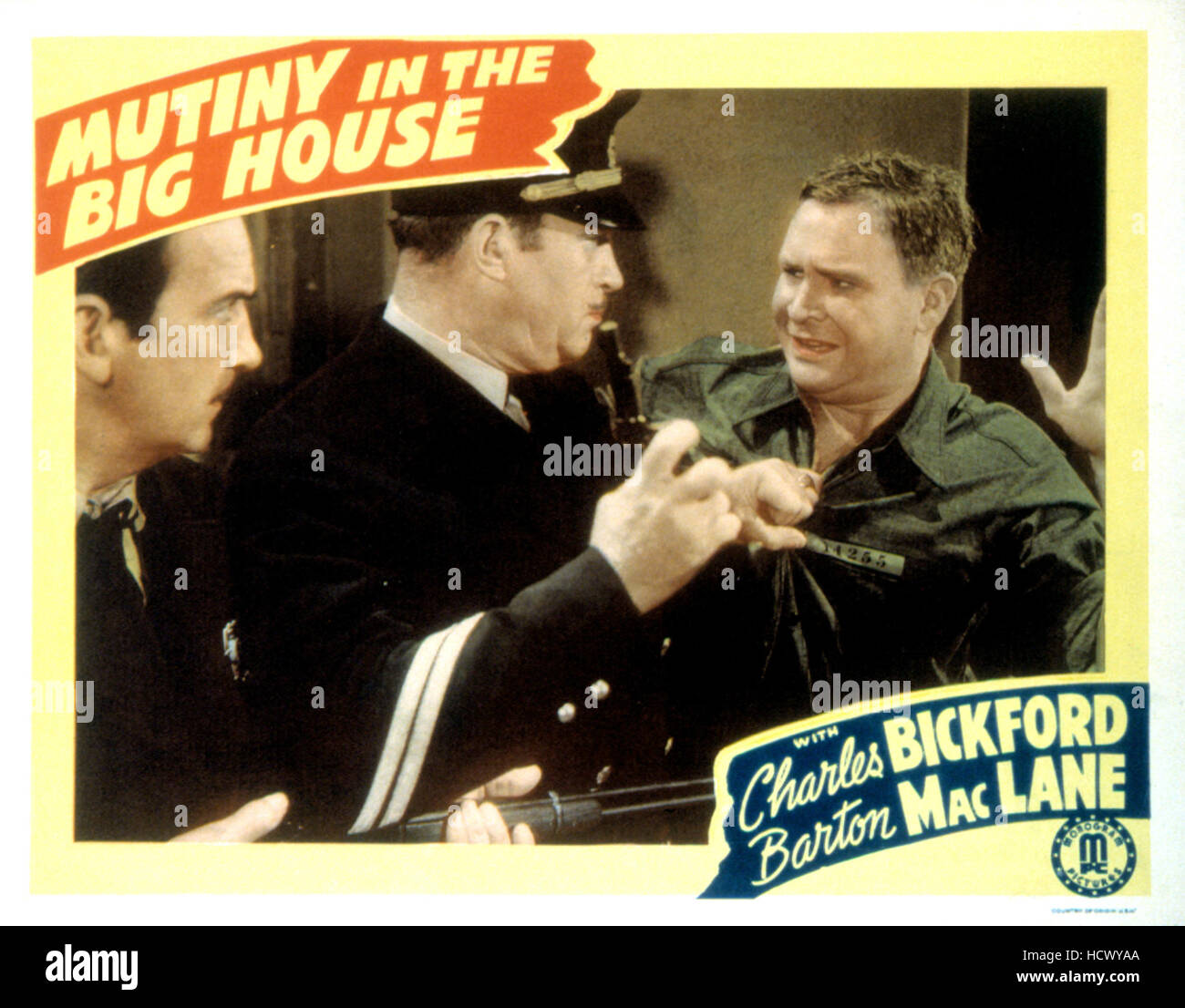 MUTINY IN THE BIG HOUSE, Barton MacLane (with hands up), 1939 Stock ...