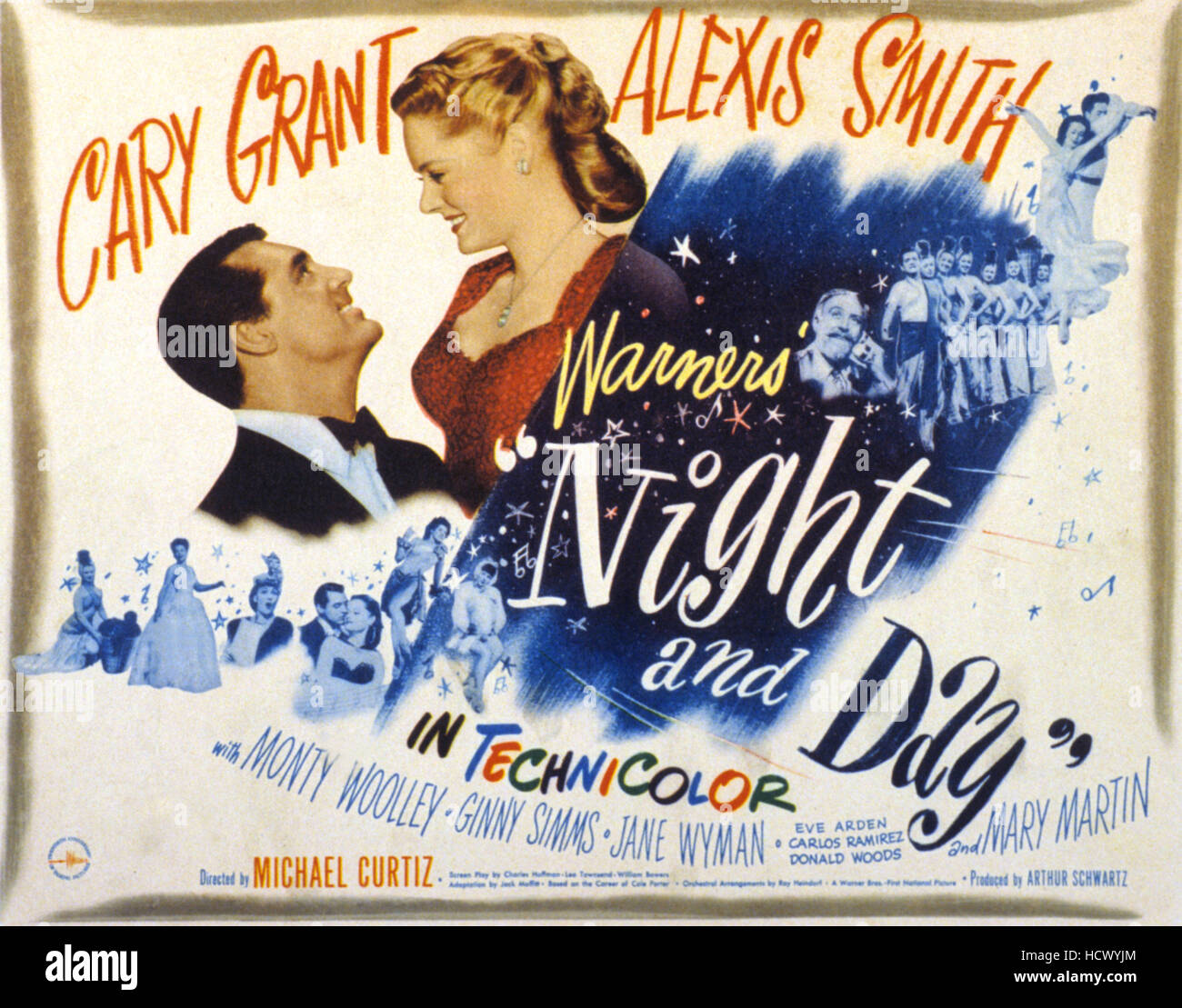 NIGHT AND DAY, Cary Grant, Mary Martin, Alexis Smith, Monty Woolley ...
