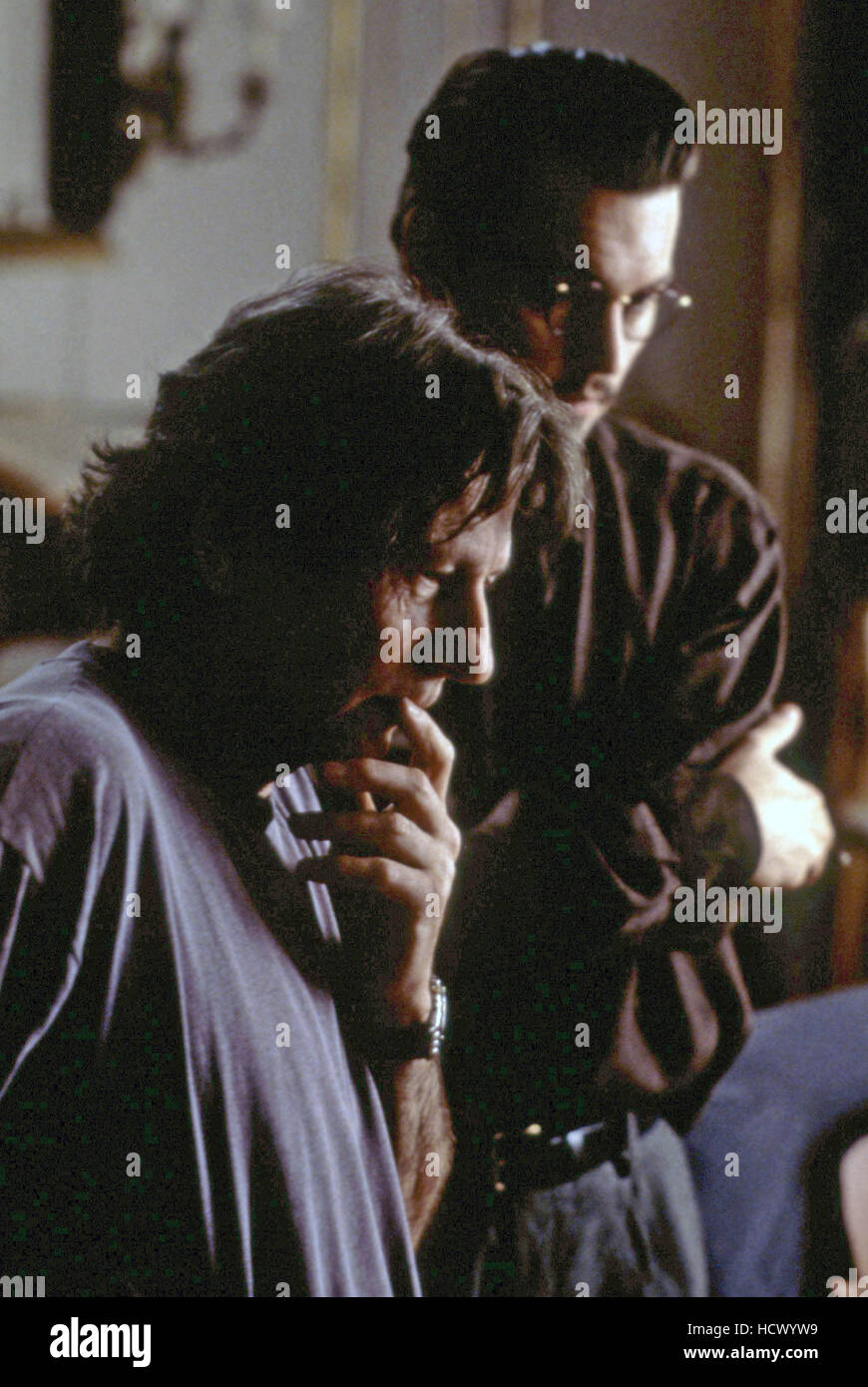 THE NINTH GATE, director Roman Polanski, Johnny Depp, on set, 1999. (c ...
