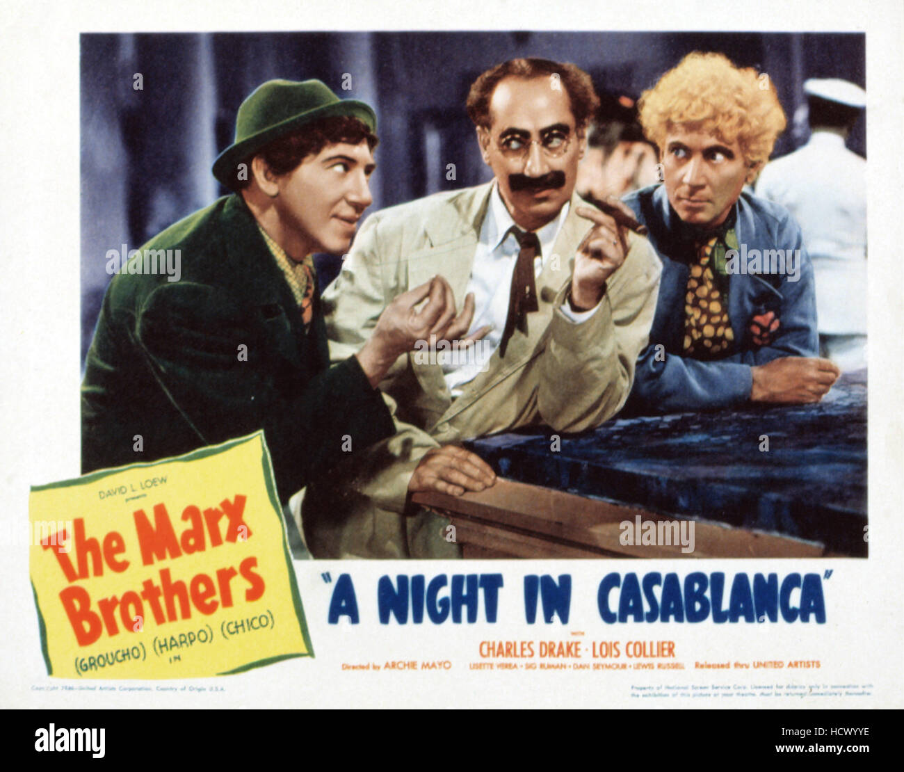A NIGHT IN CASABLANCA, The Marx Brothers (Chico, Groucho, Harpo), 1946 ...