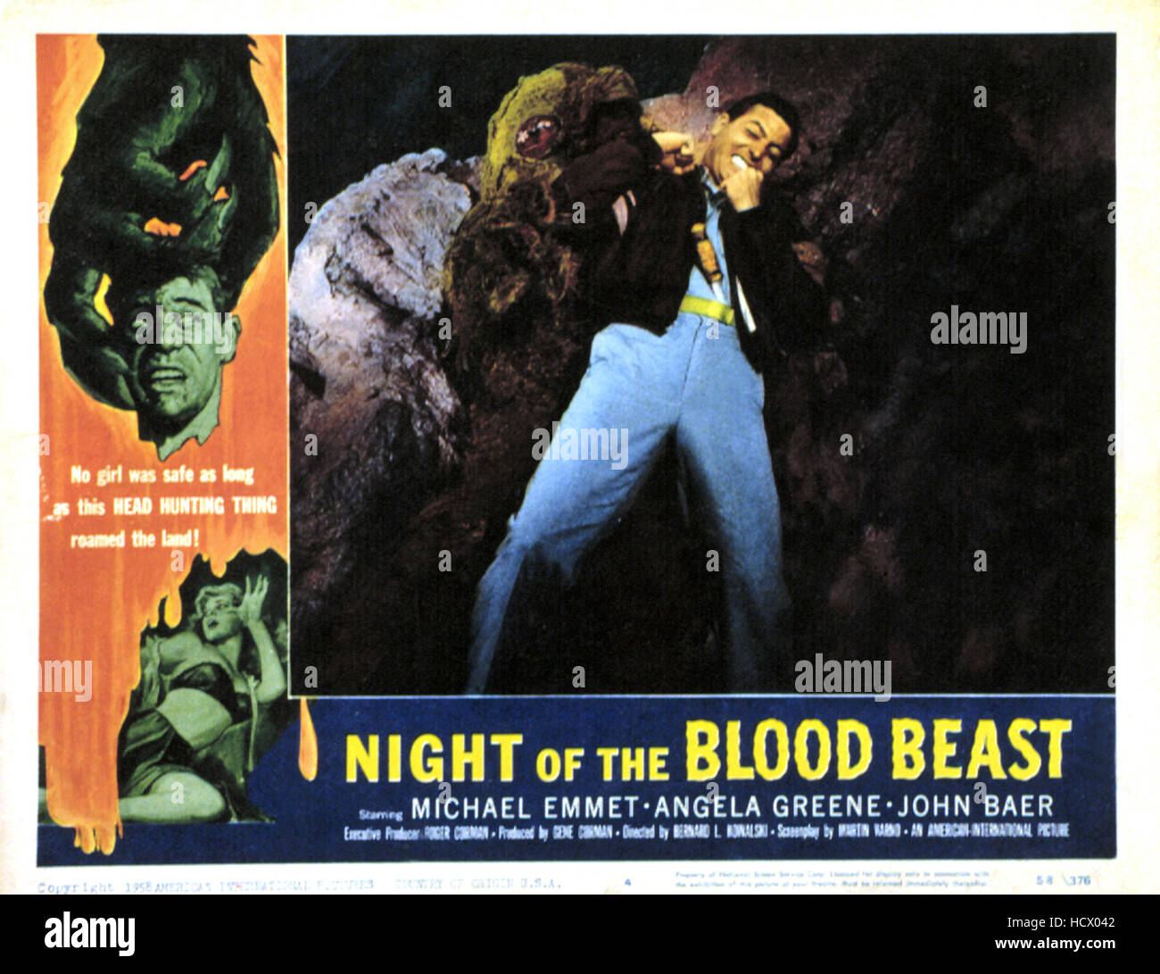 NIGHT OF THE BLOOD BEAST, Ross Sturlin, Michael Emmet, 1958 Stock Photo ...