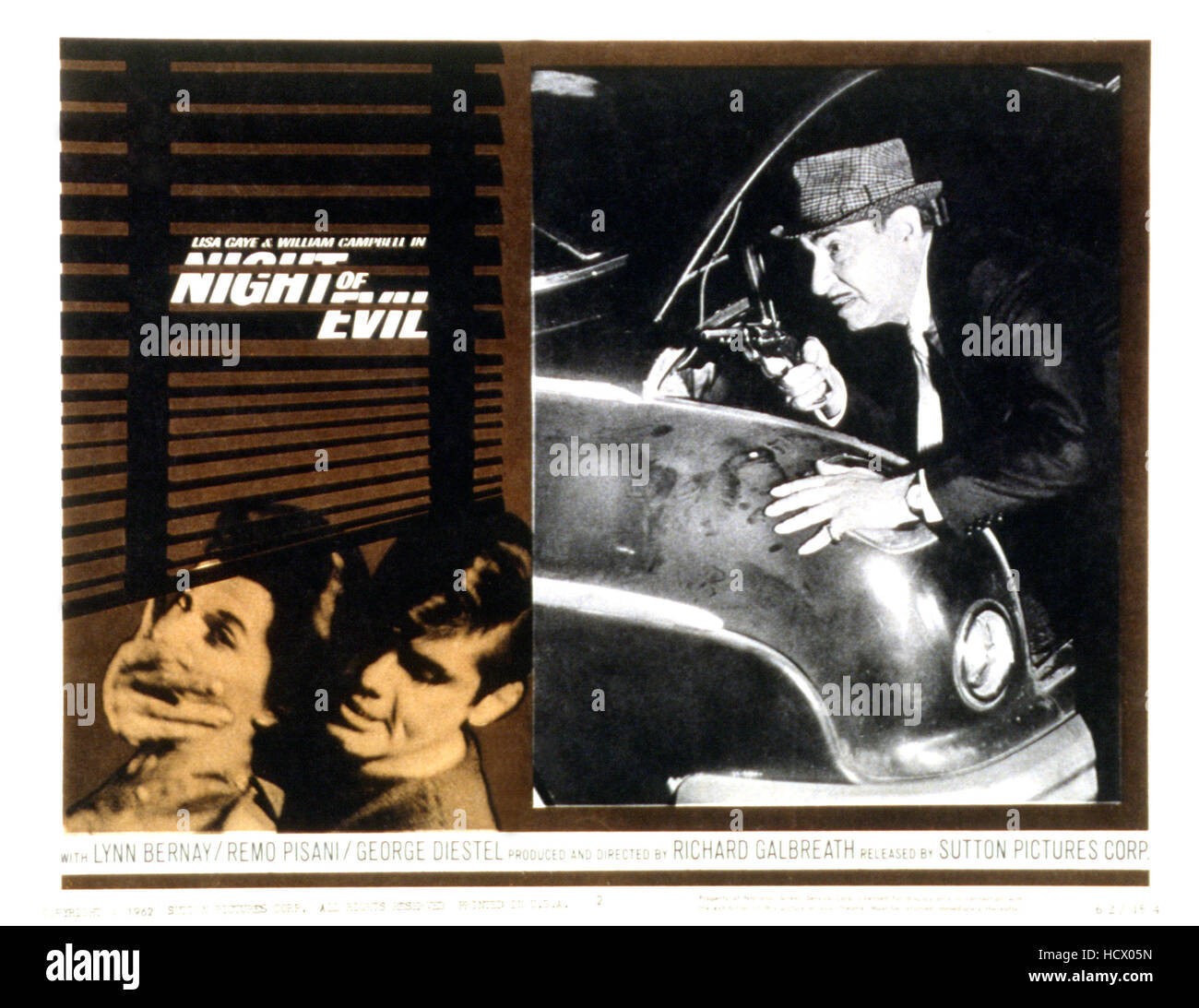 NIGHT OF EVIL, lobbycard, 1962 Stock Photo - Alamy