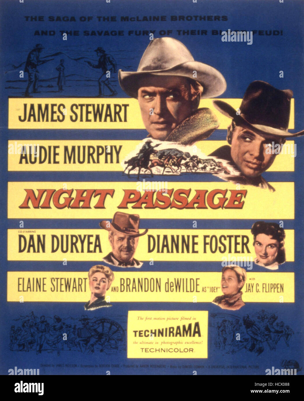 NIGHT PASSAGE, James Stewart, Audie Murphy, Dan Duryea, Dianne Foster ...