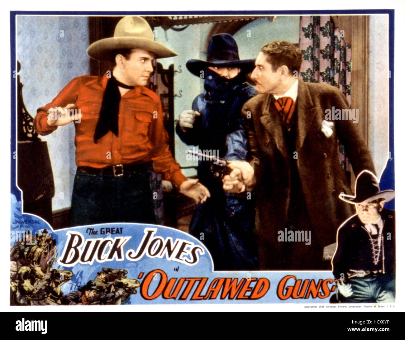 OUTLAWED GUNS, Buck Jones (l.), 1935 Stock Photo - Alamy