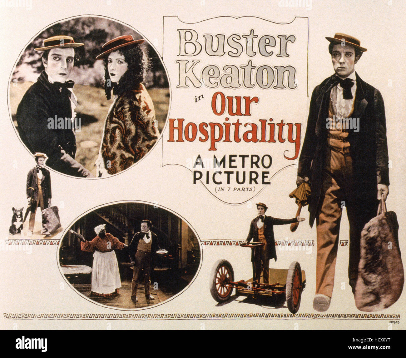 OUR HOSPITALITY, US lobbycard, top left: Buster Keaton, Norma Talmadge ...