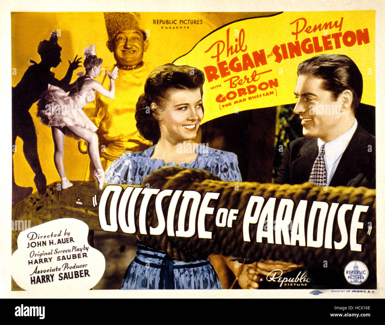 OUTSIDE OF PARADISE, from left: Bert Gordon, Penny Singleton (aka ...