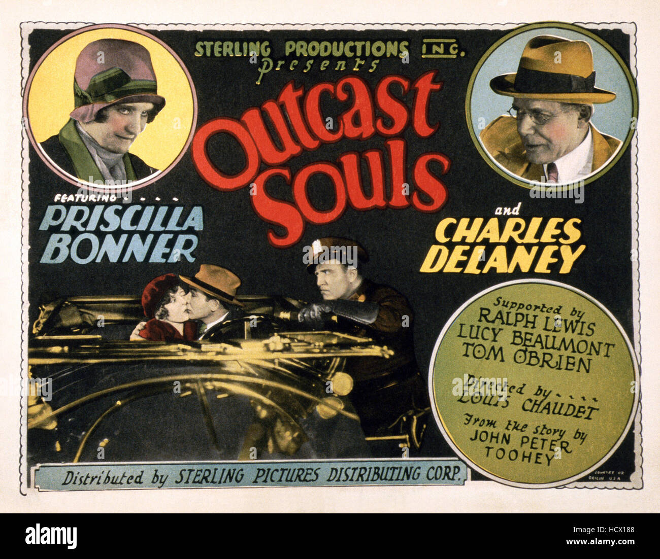 OUTCAST SOULS, US lobbycard, Priscilla Bonner (top left), Ralph Lewis ...