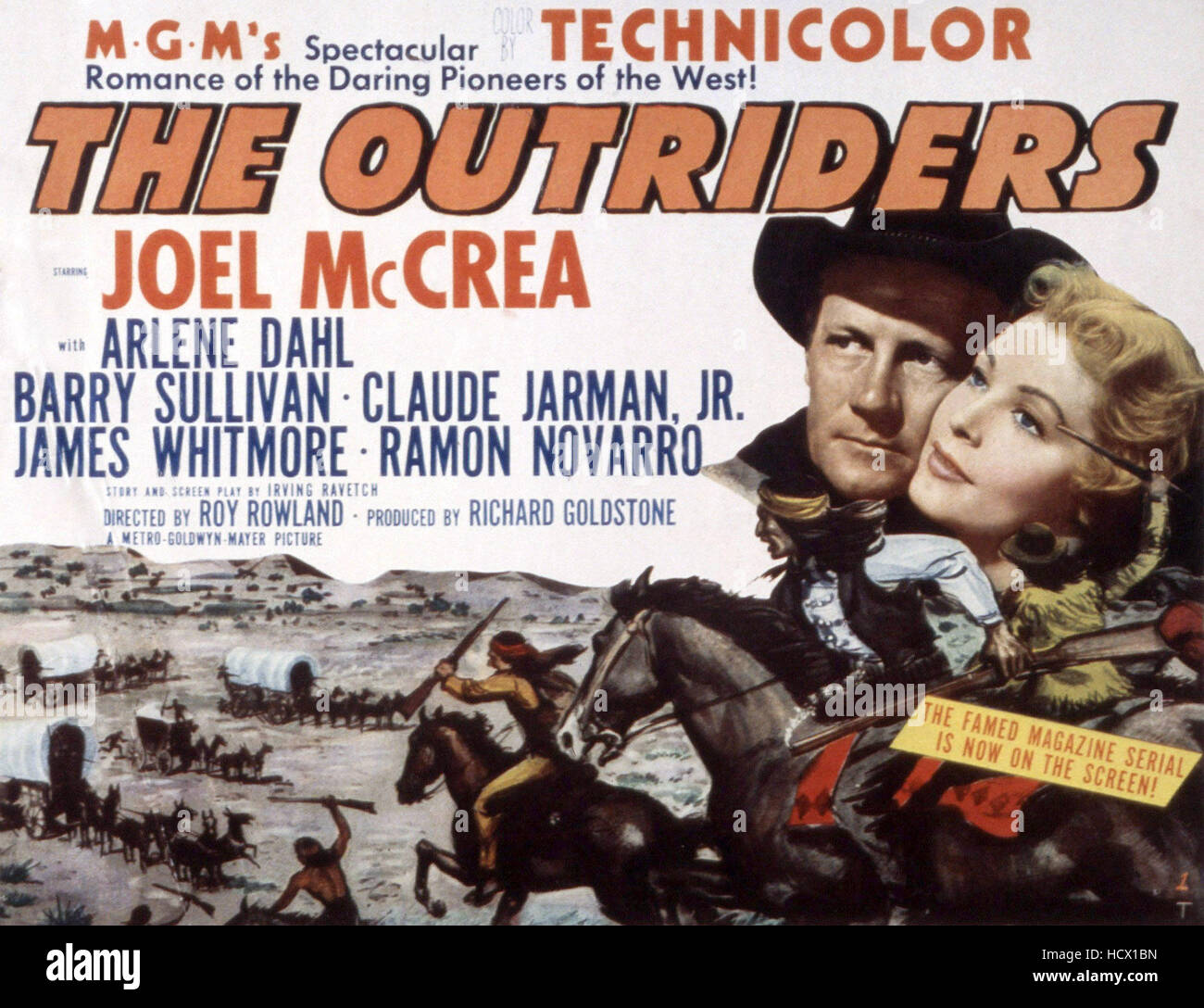 THE OUTRIDERS, Joel McCrea, Arlene Dahl, 1950 Stock Photo - Alamy