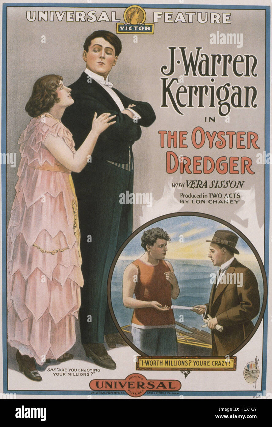 THE OYSTER DREDGER, US poster, from left: Vera Sisson, J. Warren ...