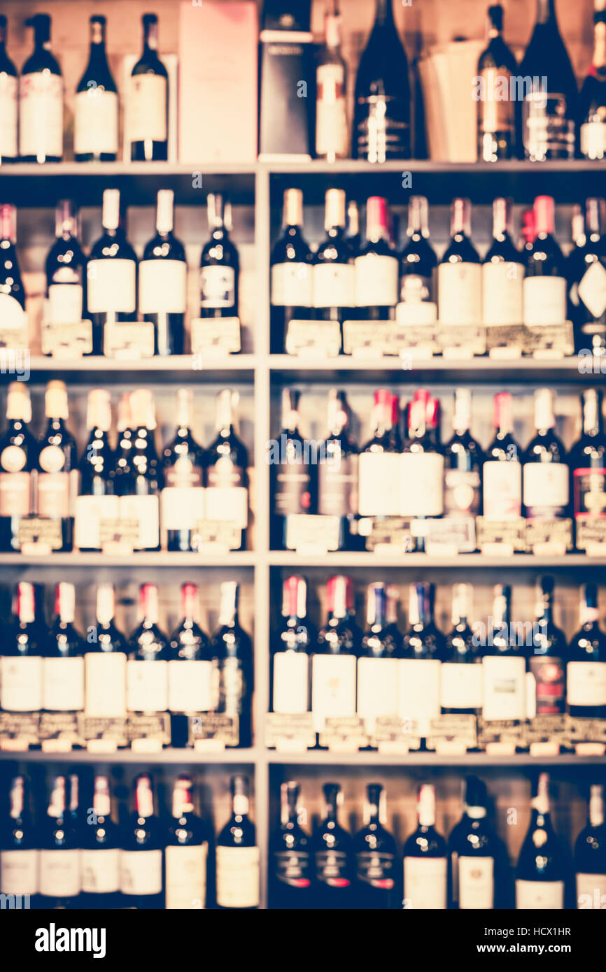 Wine on store shelves Stock Photo - Alamy
