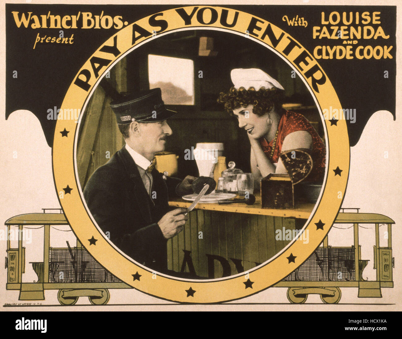 PAY AS YOU ENTER, US poster, from left: Clyde Cook, Louise Fazenda ...