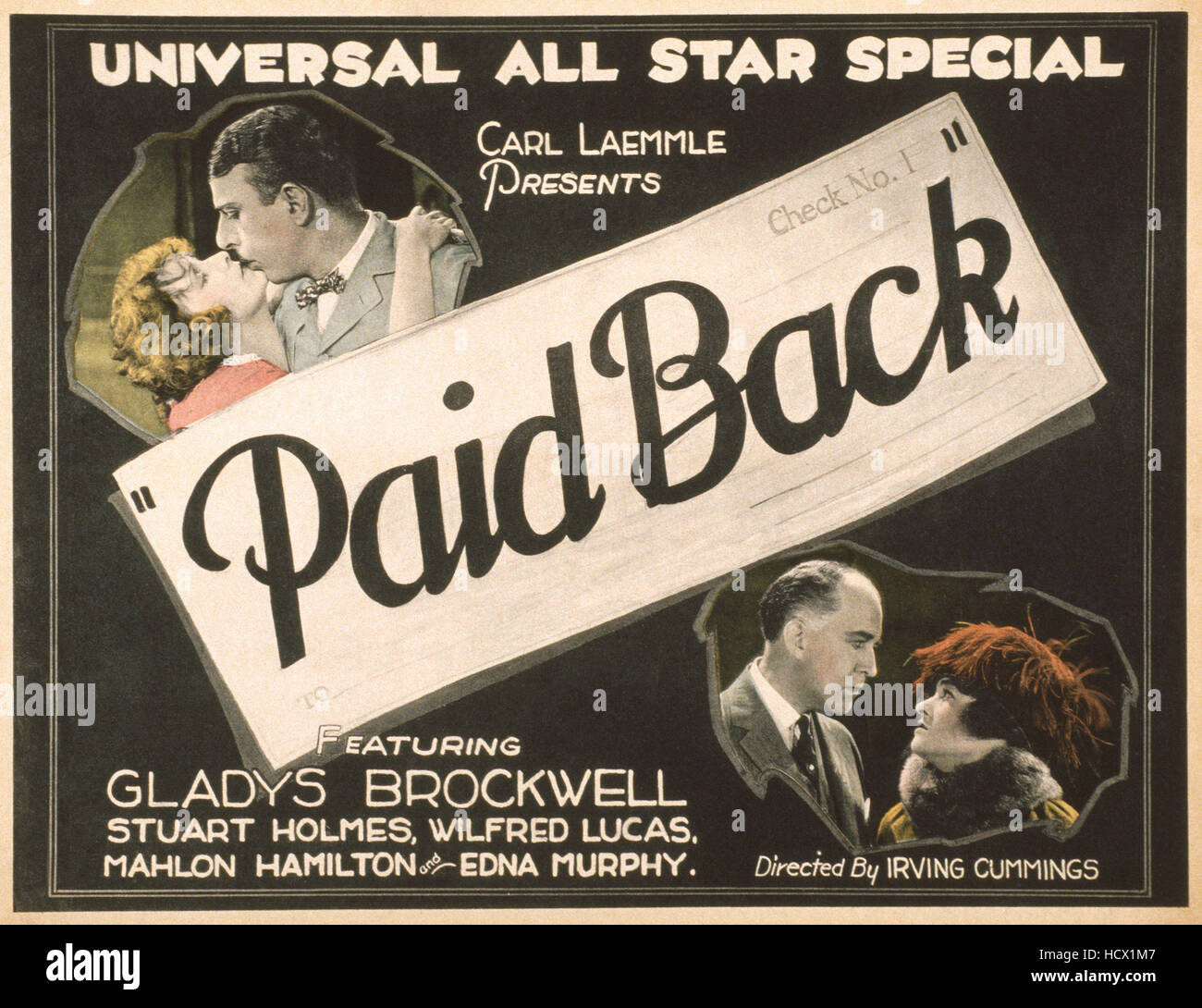 PAID BACK, US poster, top from left: Gladys Brockwell, Mahlon Hamilton ...