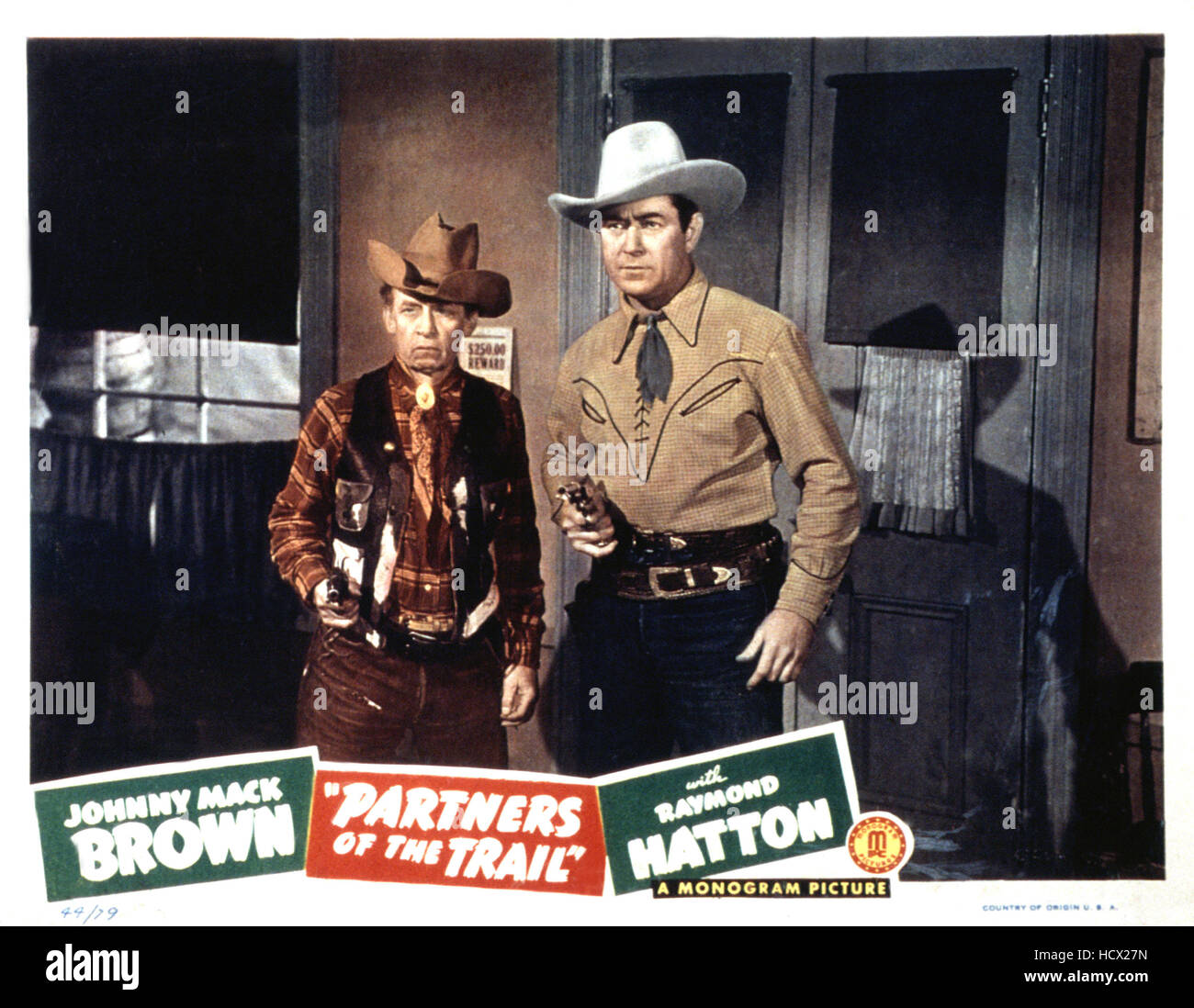 PARTNERS OF THE TRAIL, Raymond Hatton, Johnny Mack Brown, 1944 Stock ...