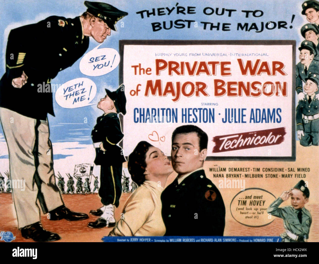THE PRIVATE WAR OF MAJOR BENSON, Charlton Heston, Julie Adams, Tim ...