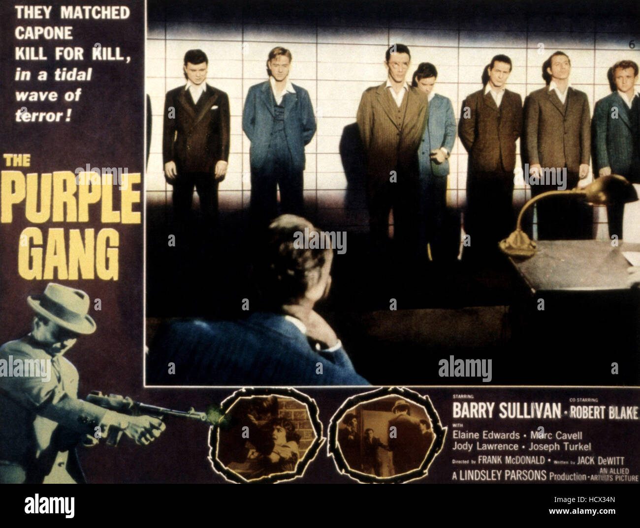 THE PURPLE GANG, Robert Blake, (left), Marc Cavell, (front), 1959 Stock ...