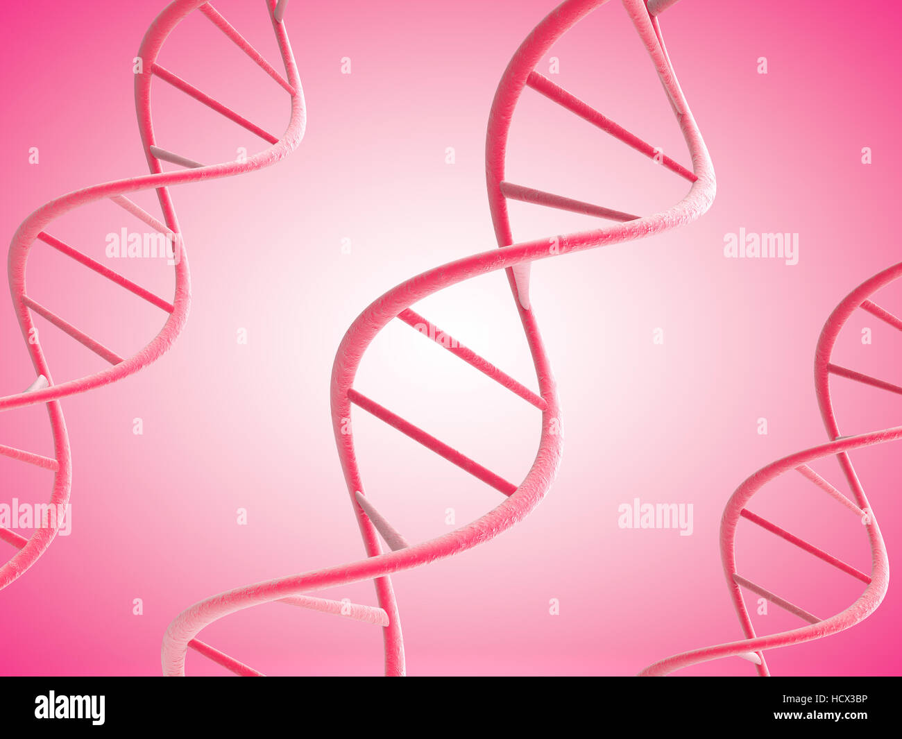 3d pink DNA strands Stock Photo - Alamy