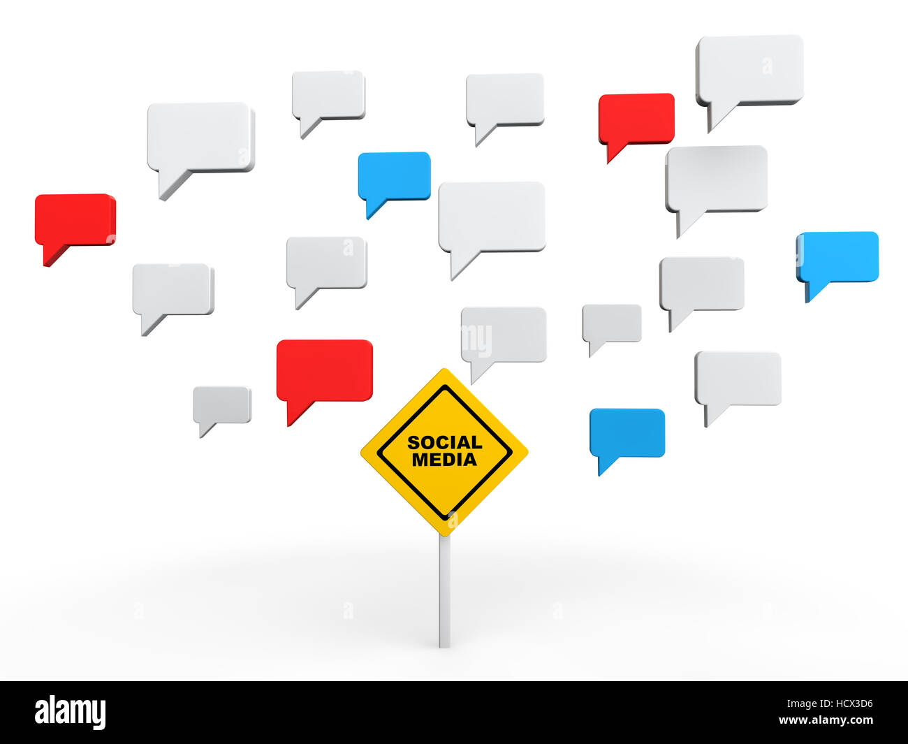 3d Social media talk concept Stock Photo - Alamy