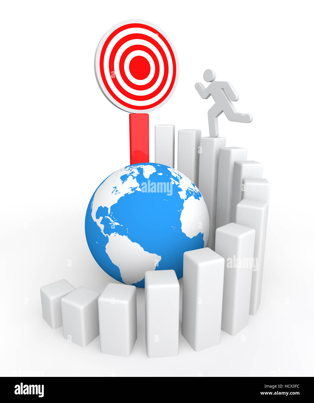 3d white pillars hi-res stock photography and images - Alamy