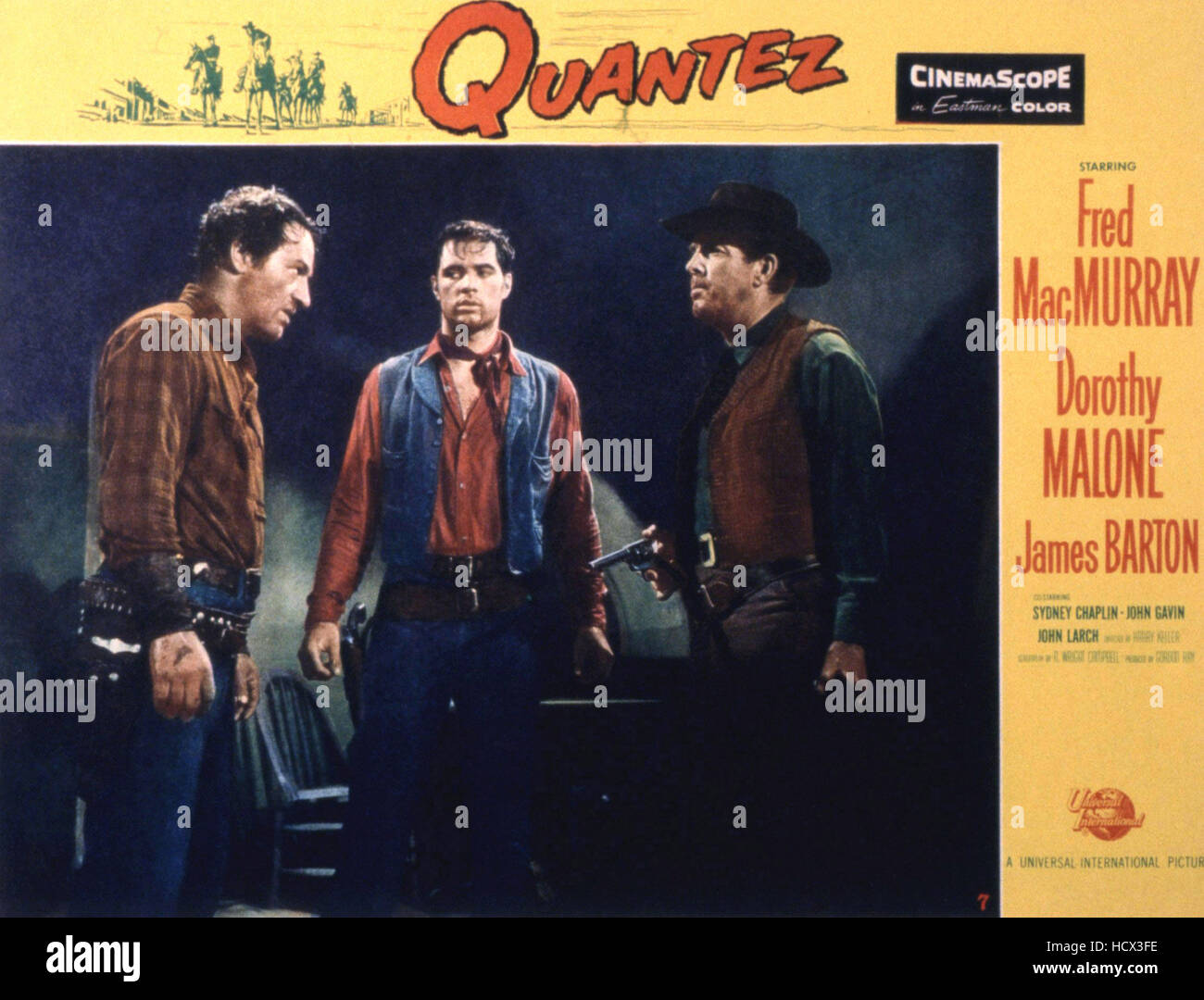 QUANTEZ, John Larch, John Gavin, Fred MacMurray, 1957 Stock Photo - Alamy