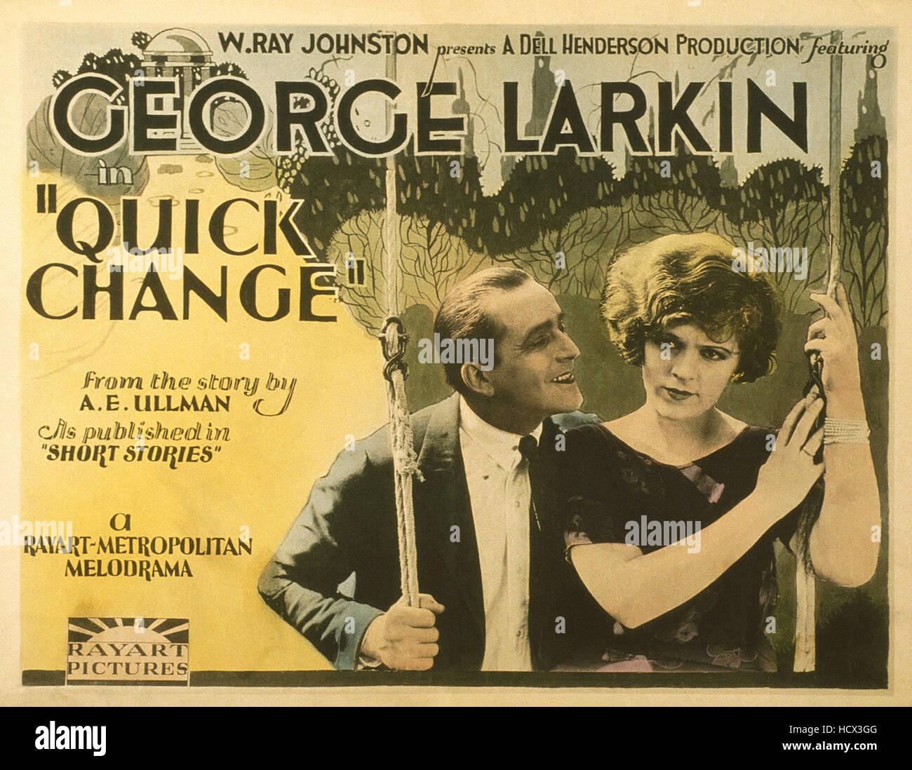 QUICK CHANGE, US poster, George Larkin (left), 1925 Stock Photo - Alamy