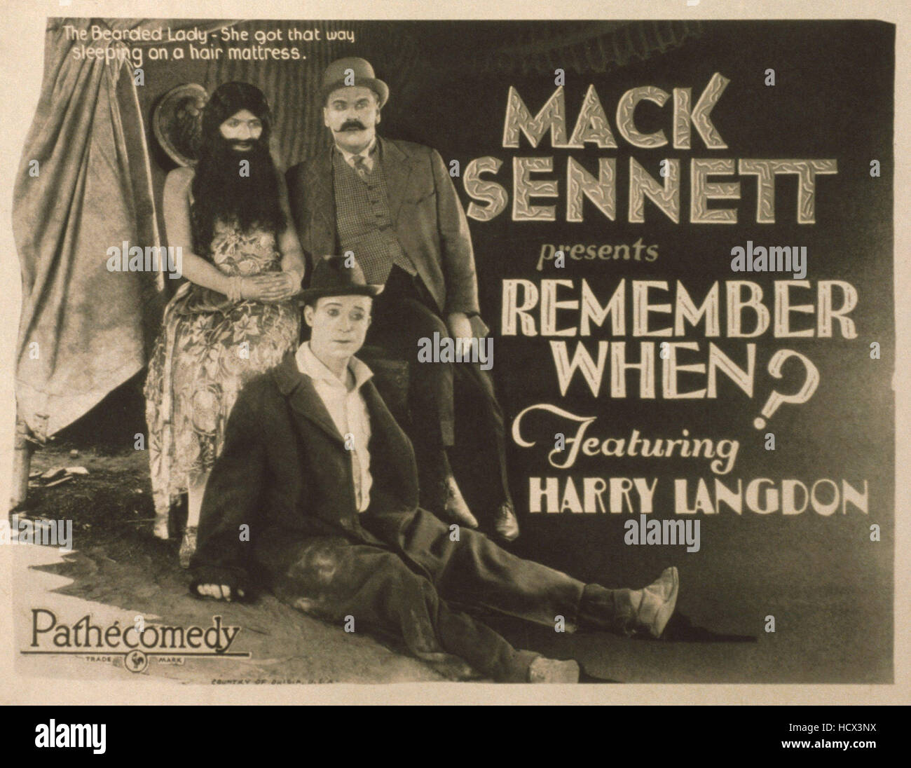 REMEMBER WHEN?, US poster, Harry Langdon (front), Vernon Dent (right ...