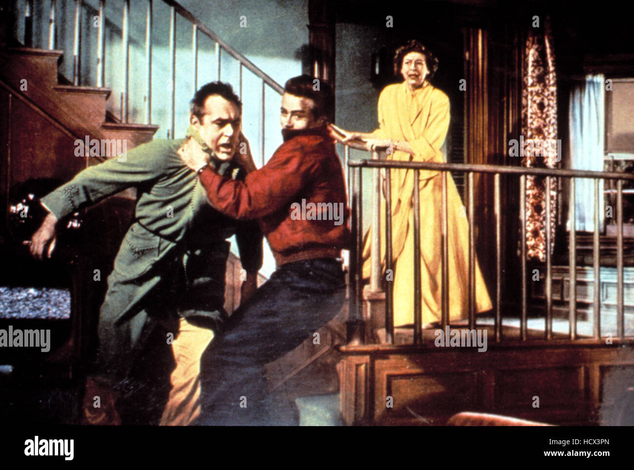 REBEL WITHOUT A CAUSE, Jim Backus, James Dean, Ann Doran, 1955 Stock ...