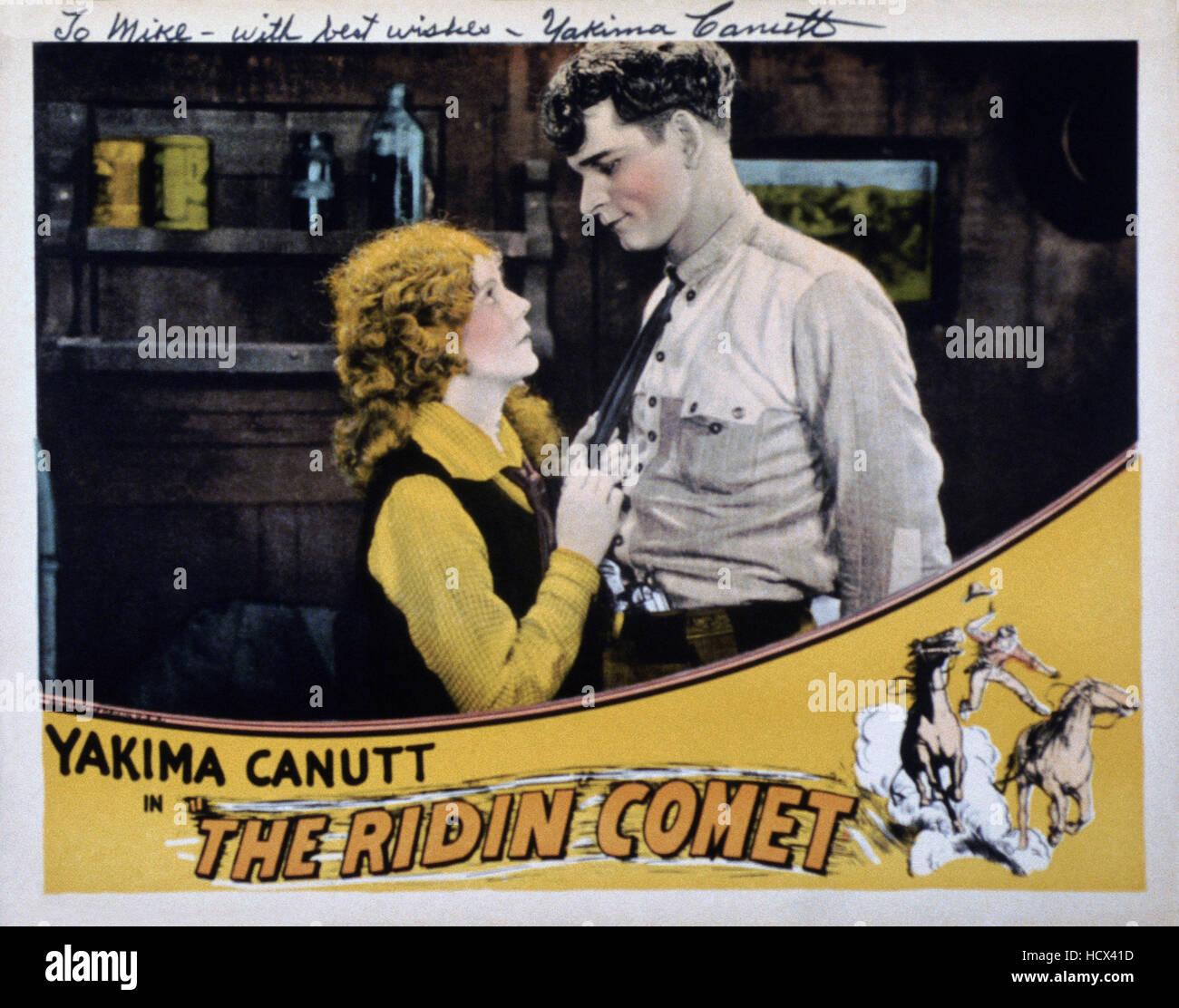 THE RIDIN' COMET, US lobbycard, from left: Dorothy Wood, Yakima Canutt ...