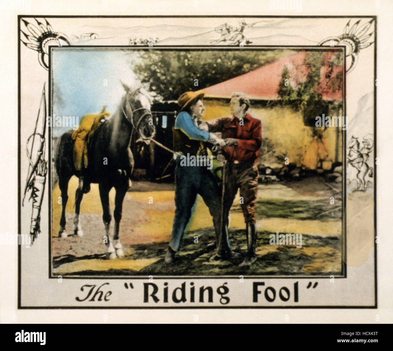 RIDIN' FOOL, US lobbycard, Lester Cuneo (left), 1924 Stock Photo - Alamy