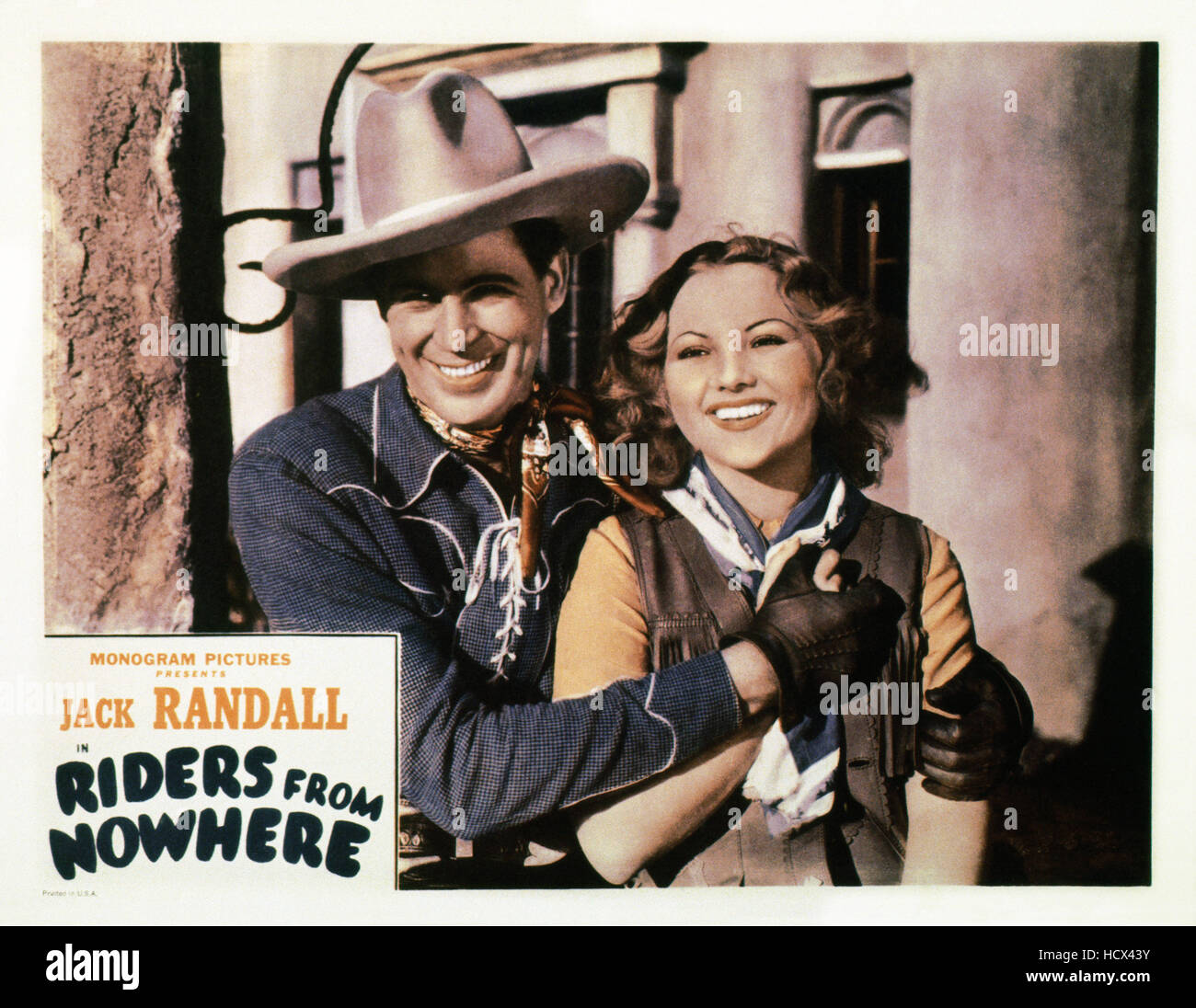 RIDERS FROM NOWHERE, US lobbycard, from left: Jack Randall, (aka ...