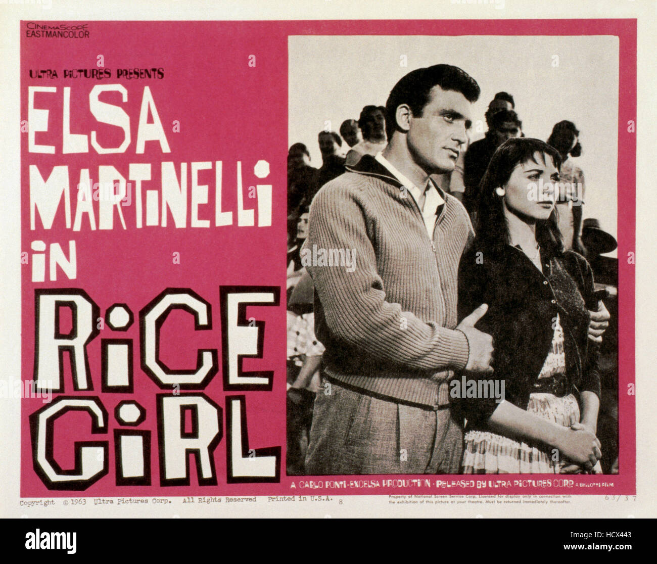RICE GIRL, (aka LA RISAIA), US lobbycard, from left: Rik Battaglia ...