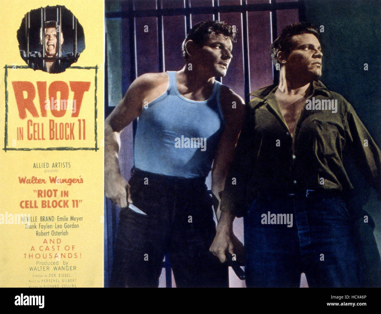 RIOT IN CELL BLOCK 11, Leo Gordon, Neville Brand, 1954 Stock Photo - Alamy