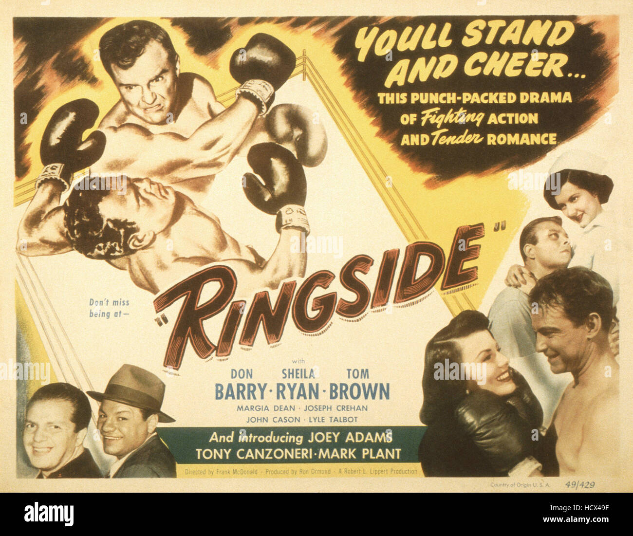 RINGSIDE, US poster, bottom from left: Joey Adams, Tony Canzoneri ...