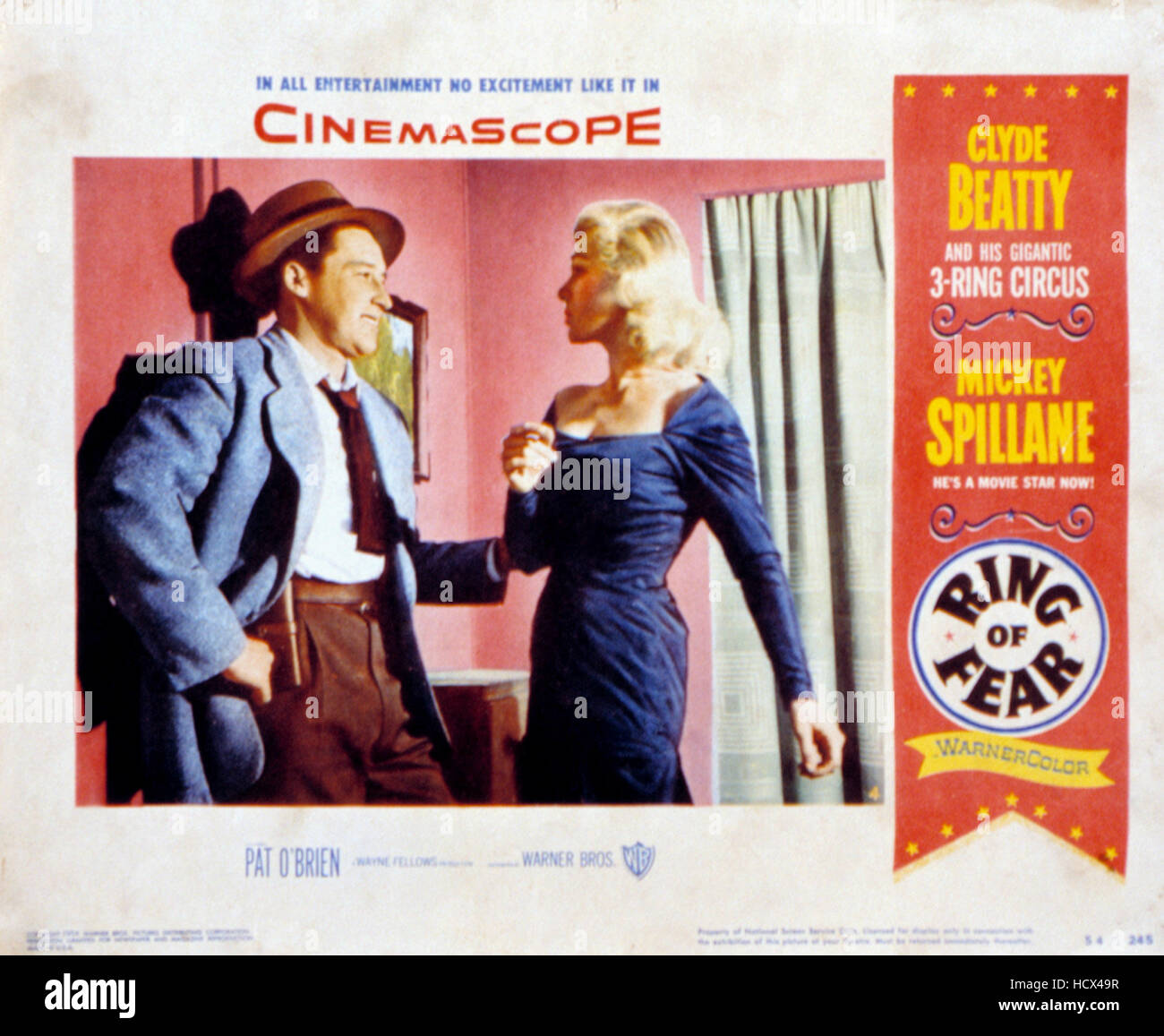 RING OF FEAR, Mickey Spillane, Marian Carr, 1954 Stock Photo - Alamy