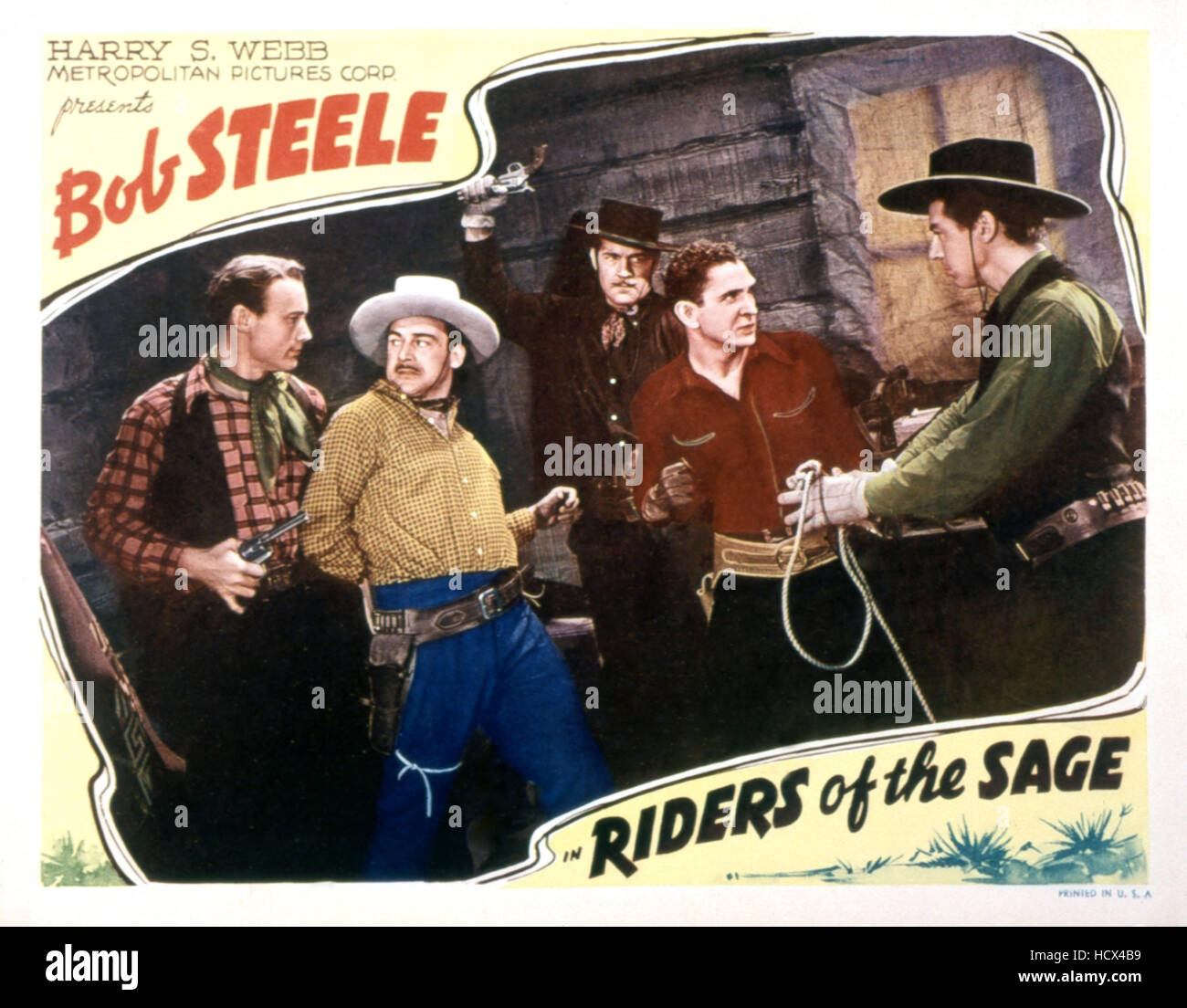 RIDERS OF THE SAGE, Dave O'Brien, Ted Adams, Bob Steele, Carleton Young ...