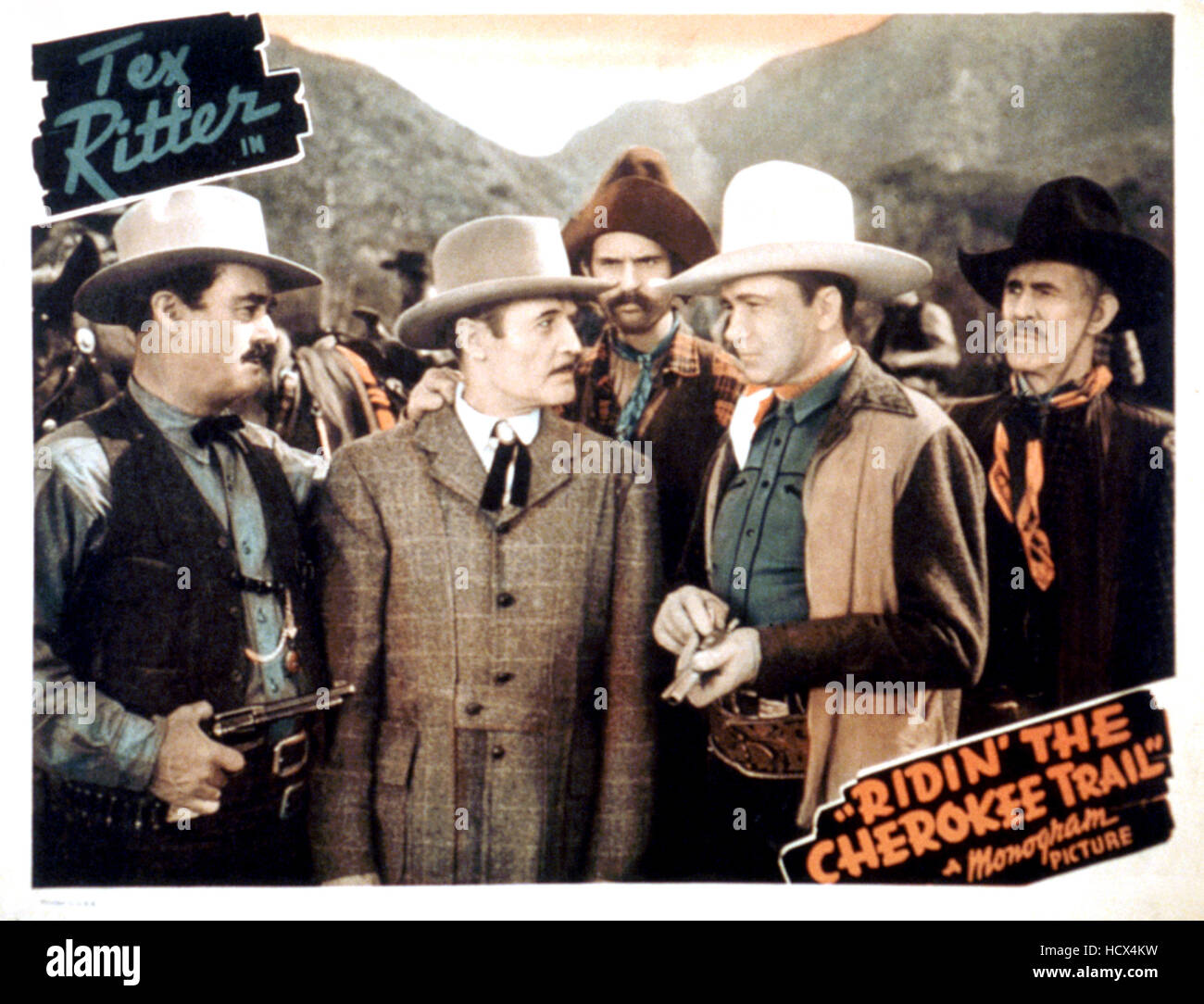 RIDIN' THE CHEROKEE TRAIL, Tex Ritter, 1941 Stock Photo - Alamy