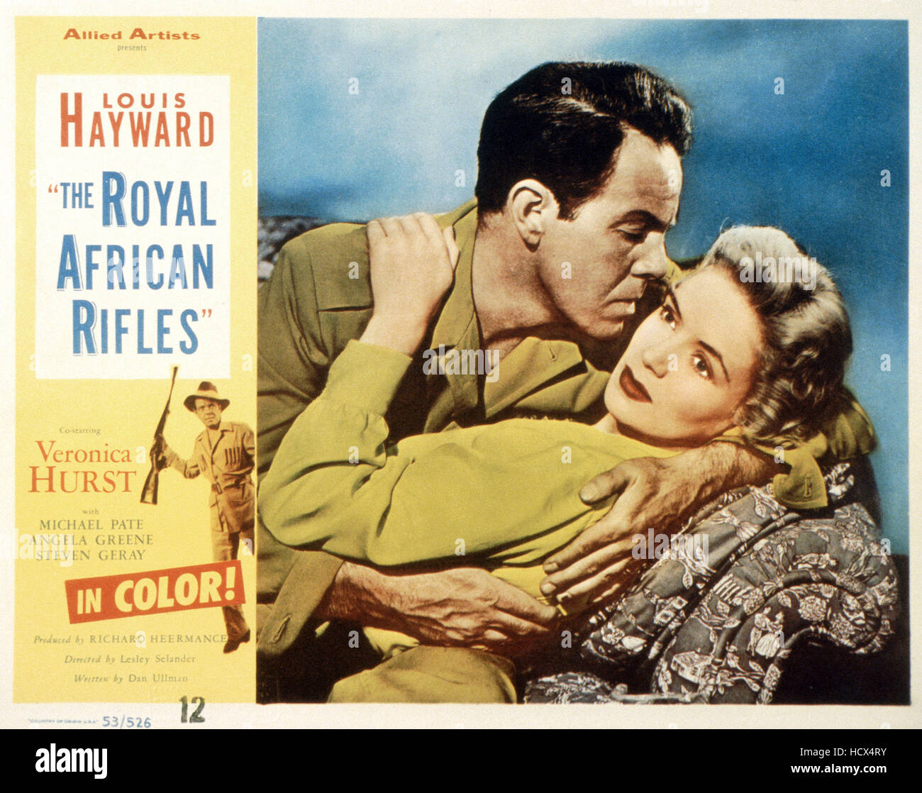 THE ROYAL AFRICAN RIFLES, US lobbycard, from left: Louis Hayward ...