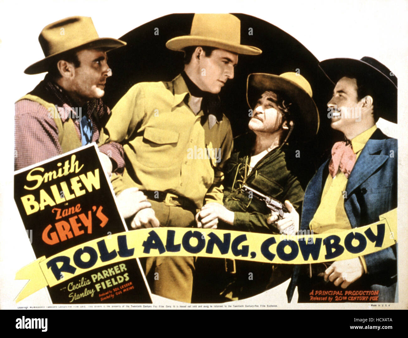 ROLL ALONG COWBOY, second and fourth from left: Smith Ballew, Bud ...