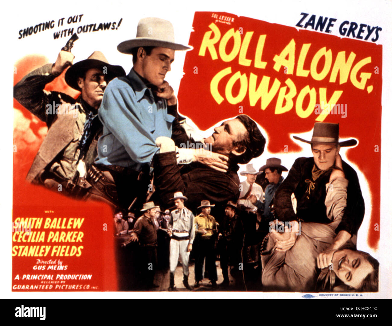 ROLL ALONG COWBOY, second from left: Smith Ballew, 1937, TM and ...