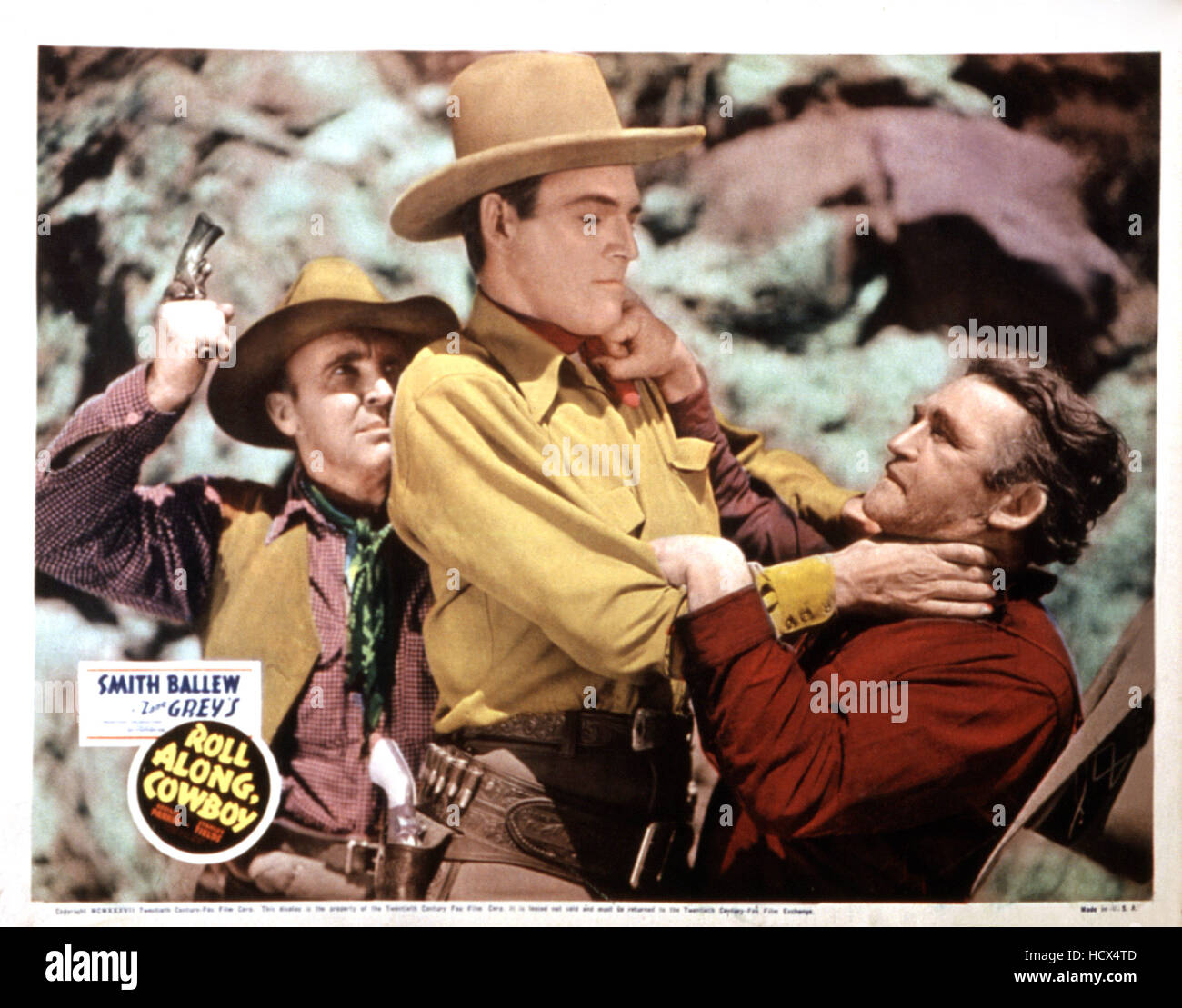 ROLL ALONG COWBOY, second from left: Smith Ballew, 1937, TM and ...