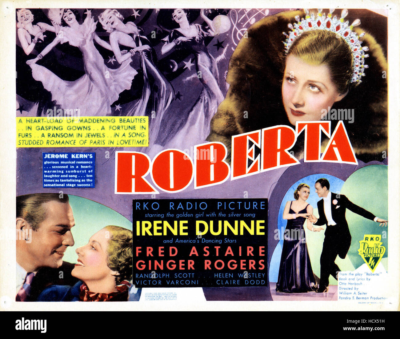 ROBERTA, clockwise from lower left, Randolph Scott, Irene Dunne, Ginger ...