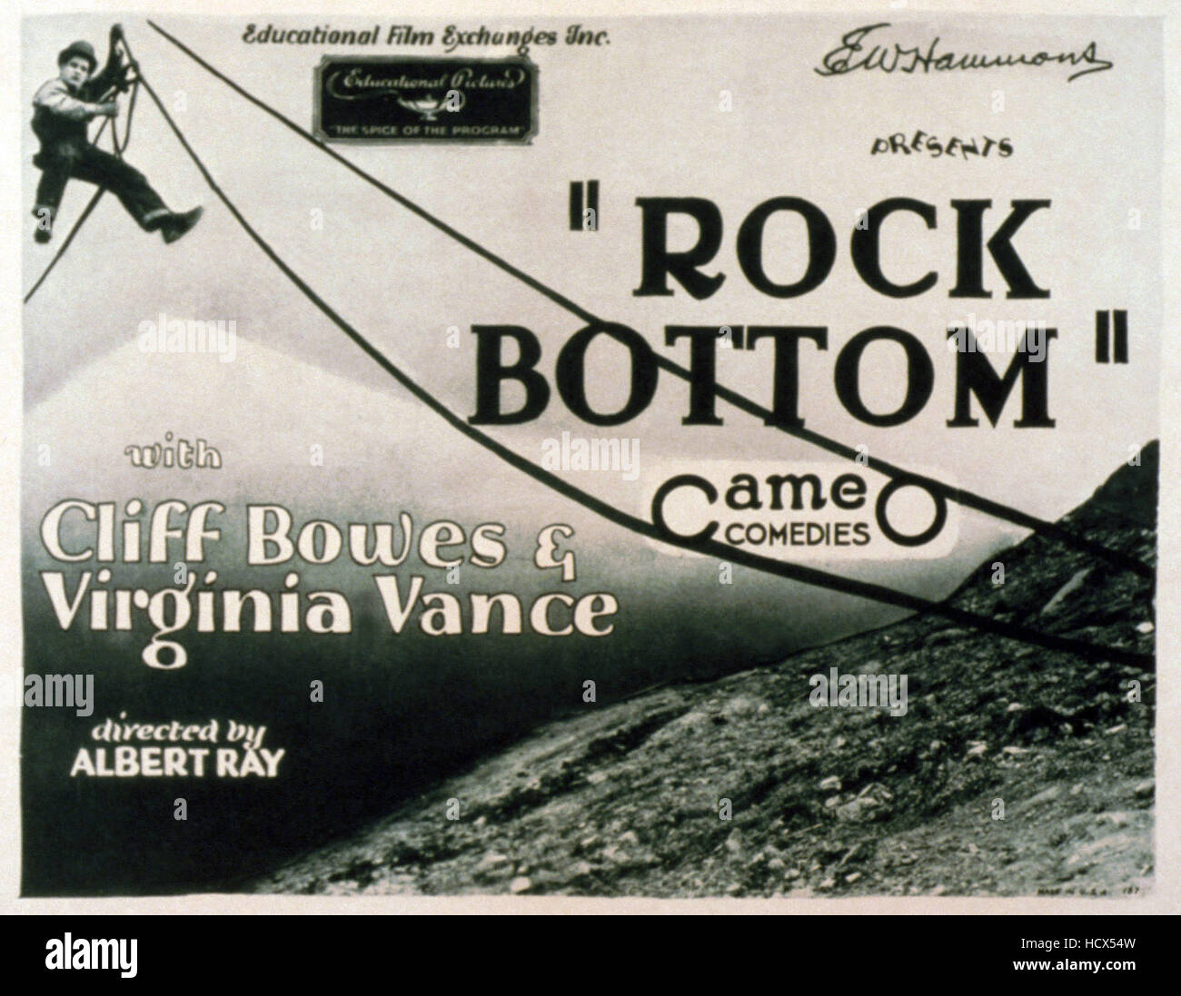 ROCK BOTTOM, US poster, Cliff Bowes, 1925 Stock Photo - Alamy